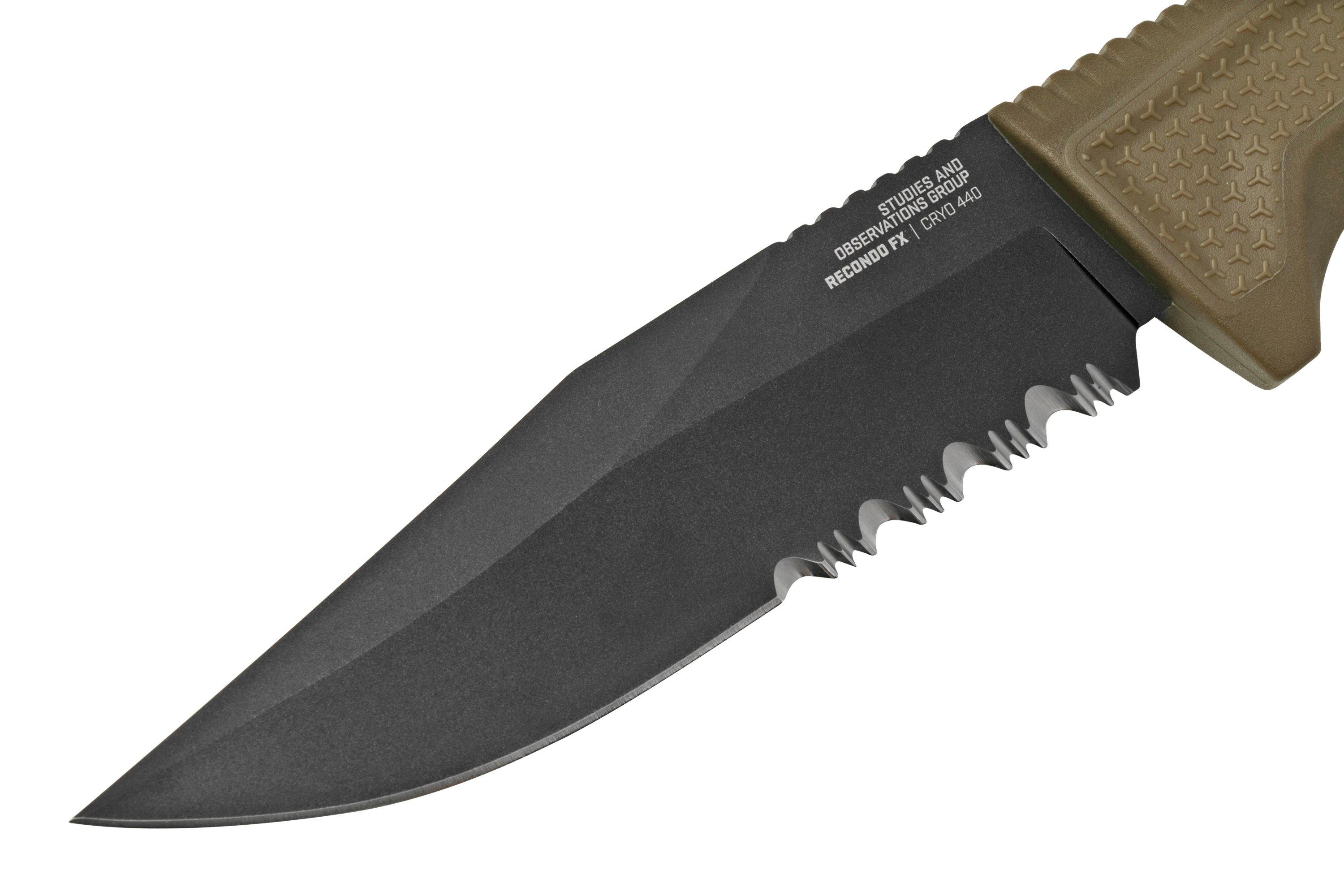 SOG Recondo FX, FDE, Partially Serrated 17-22-04-57 cuchillo fijo ...