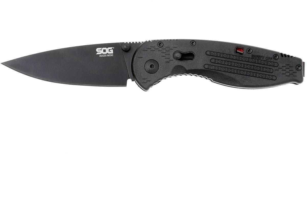 SOG Aegis Mini Black TiNi AE22-CP | Advantageously shopping at ...