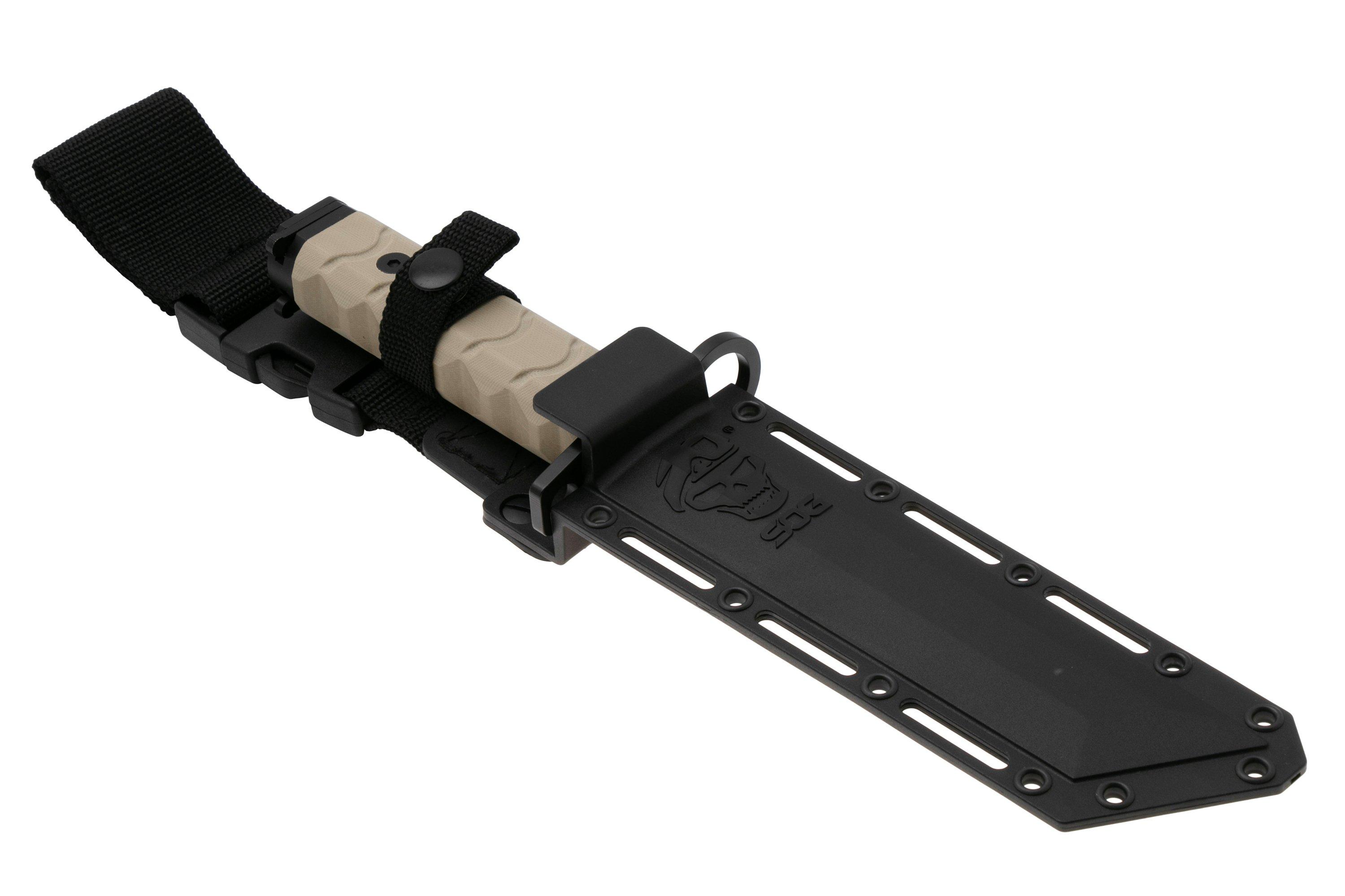SOG BAR15T BY1003-BX, Black PVD AUS-8 Tanto, FDE G10 fixed knife ...