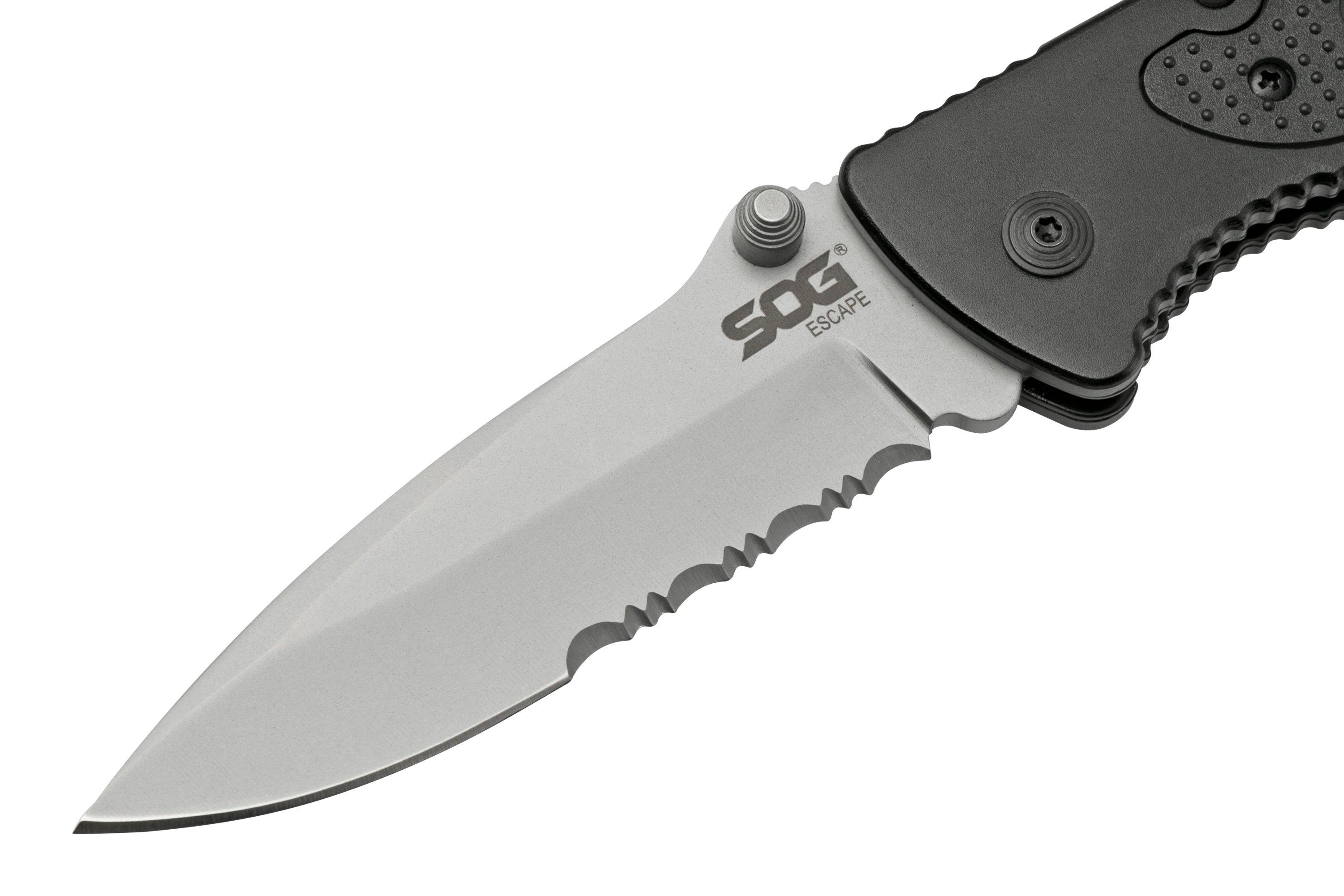 SOG Escape, Bead Blasted FF24-CP pocket knife | Advantageously shopping ...