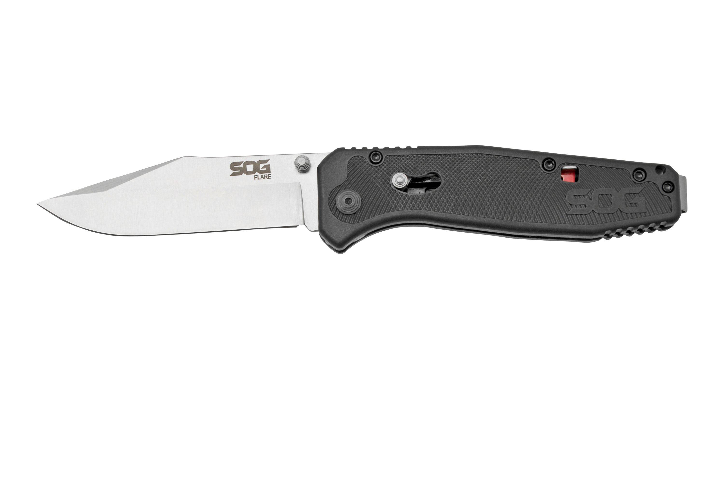 SOG Flare, Satin, Straight FLA1001-CP Taschenmesser | Günstiger shoppen ...