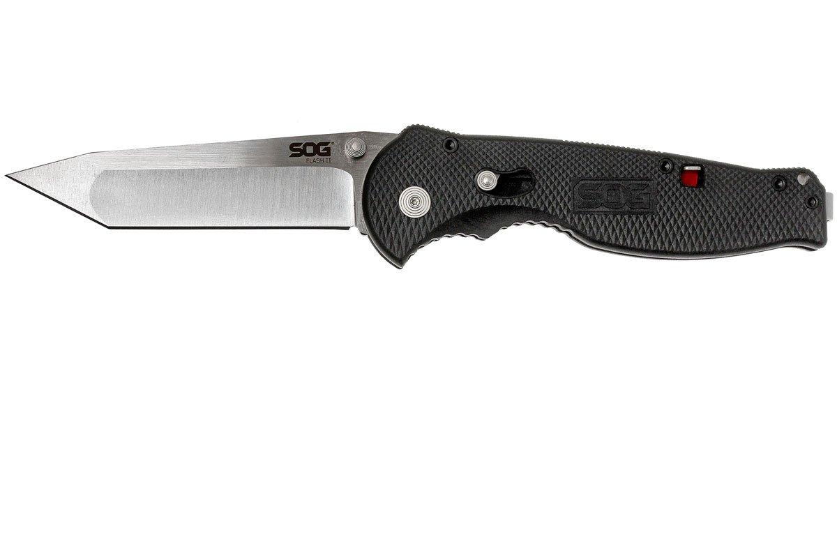 SOG Flash II Tanto Satin straight edge- FSA-8 | Advantageously shopping ...
