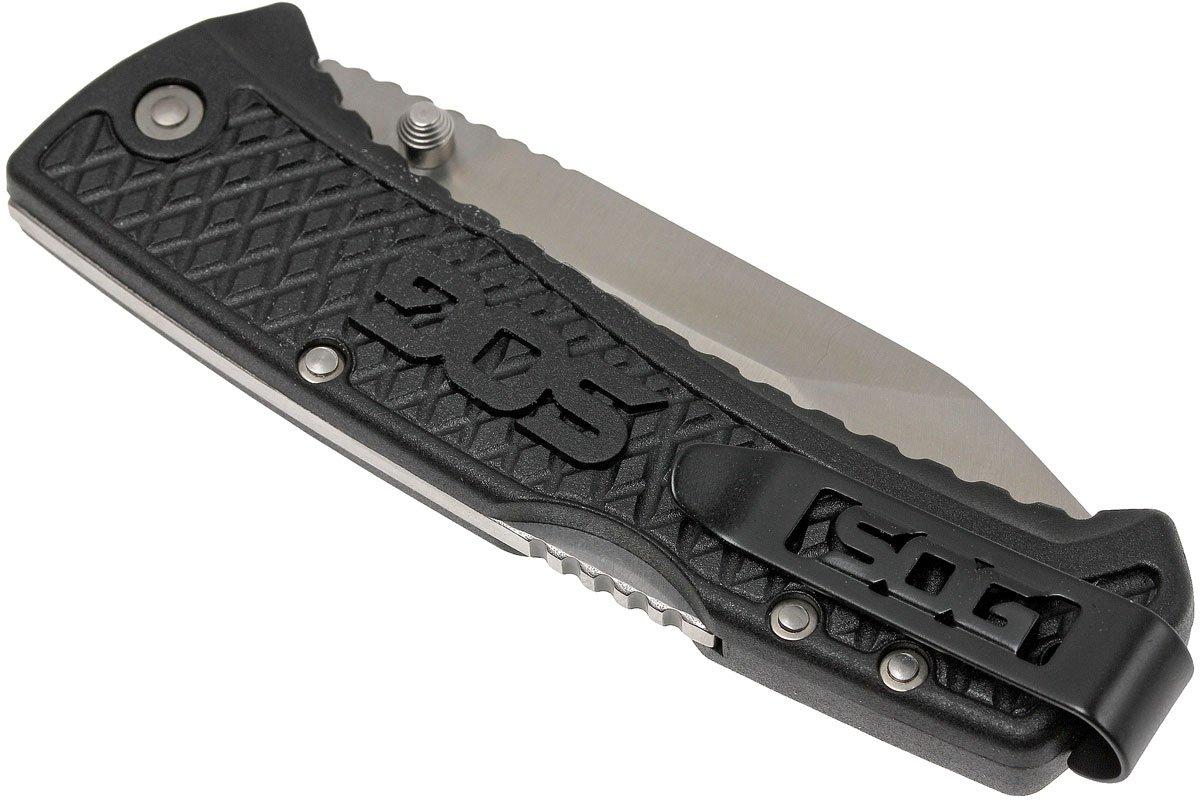 SOG Traction - Satin Tanto TD1012-CP pocket knife | Advantageously ...