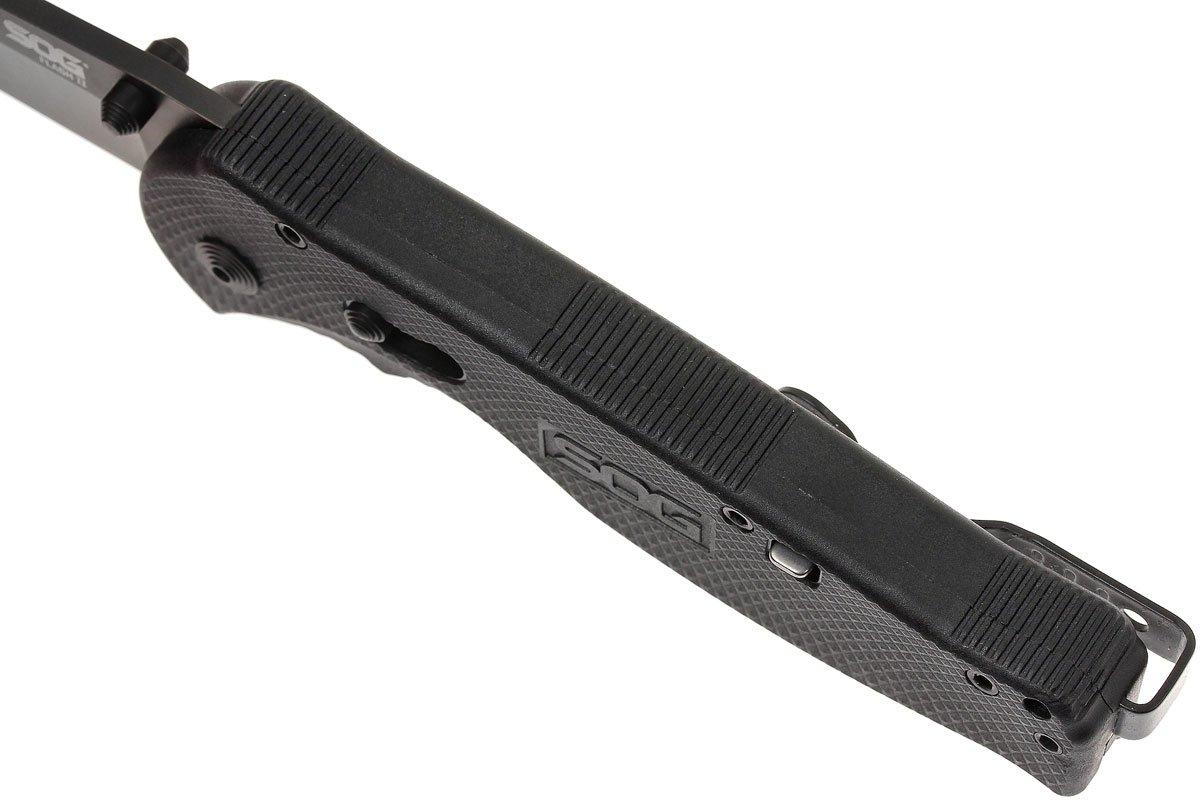 SOG Flash II - Tanto Black TiNi TFSAT8-BX pocket knife | Advantageously ...