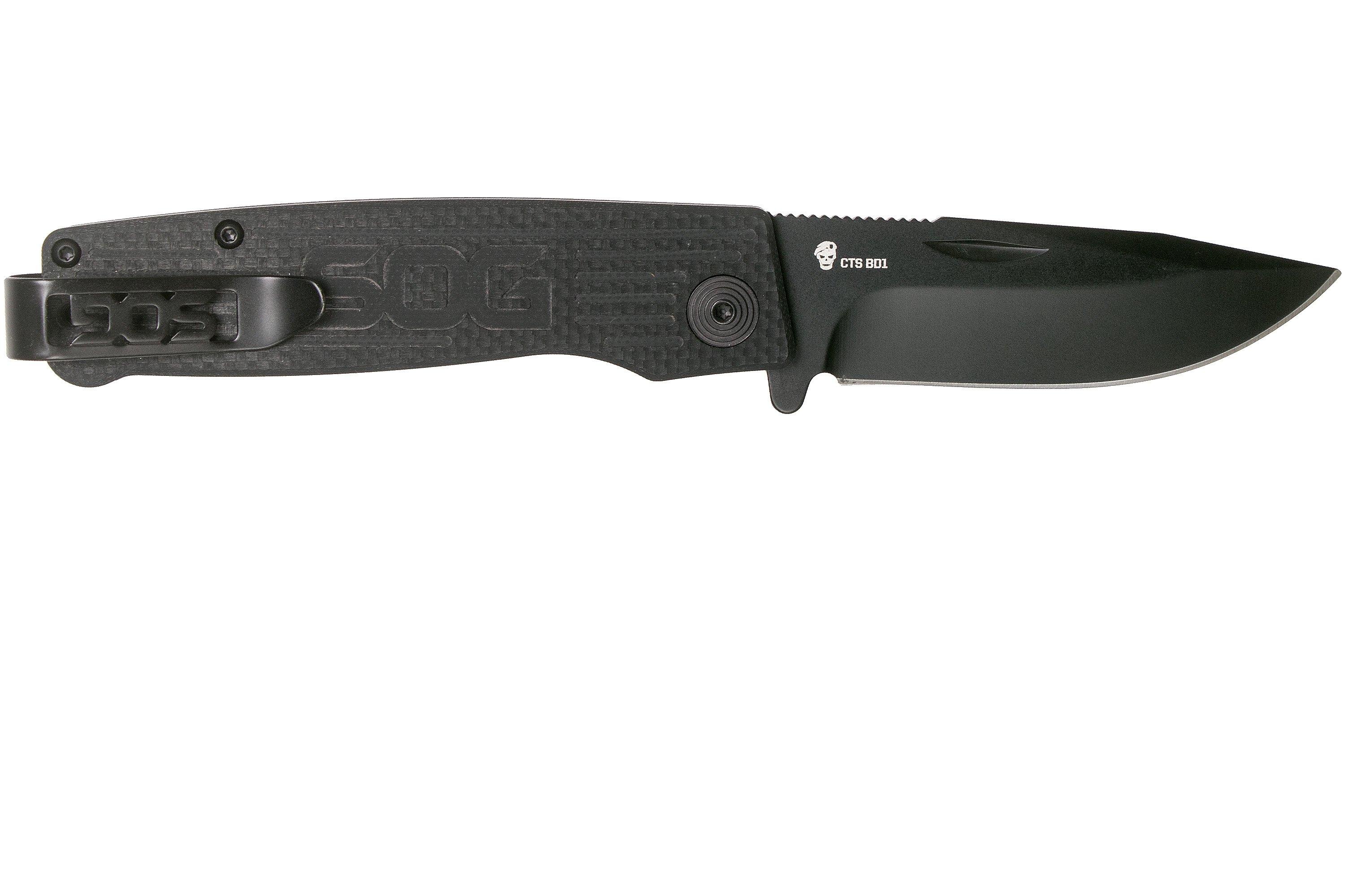 SOG Terminus Black TM1002-BX slipjoint pocket knife | Advantageously ...