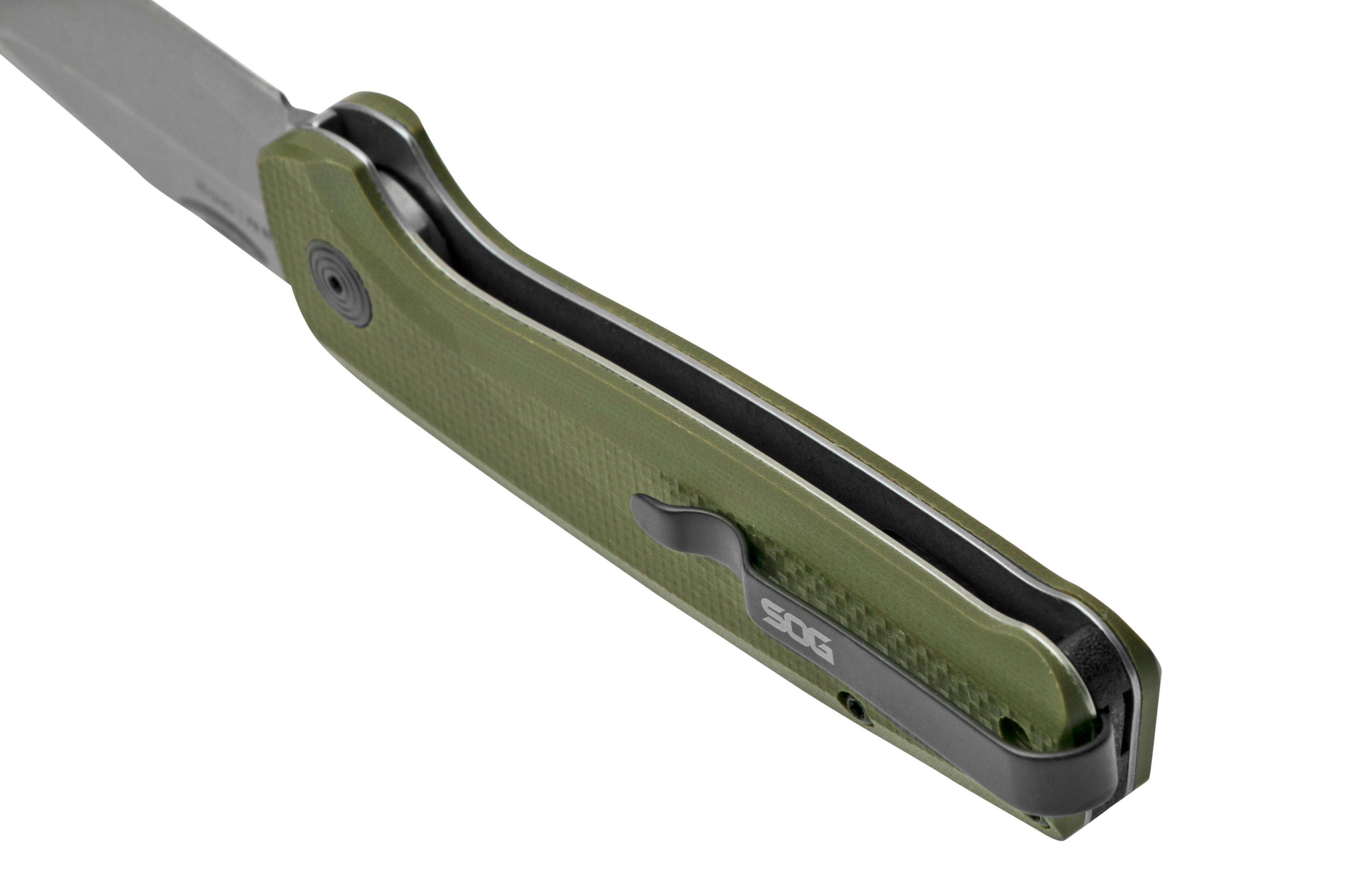 SOG Terminus SJ OD Green TM1004-BX slipjoint pocket knife ...