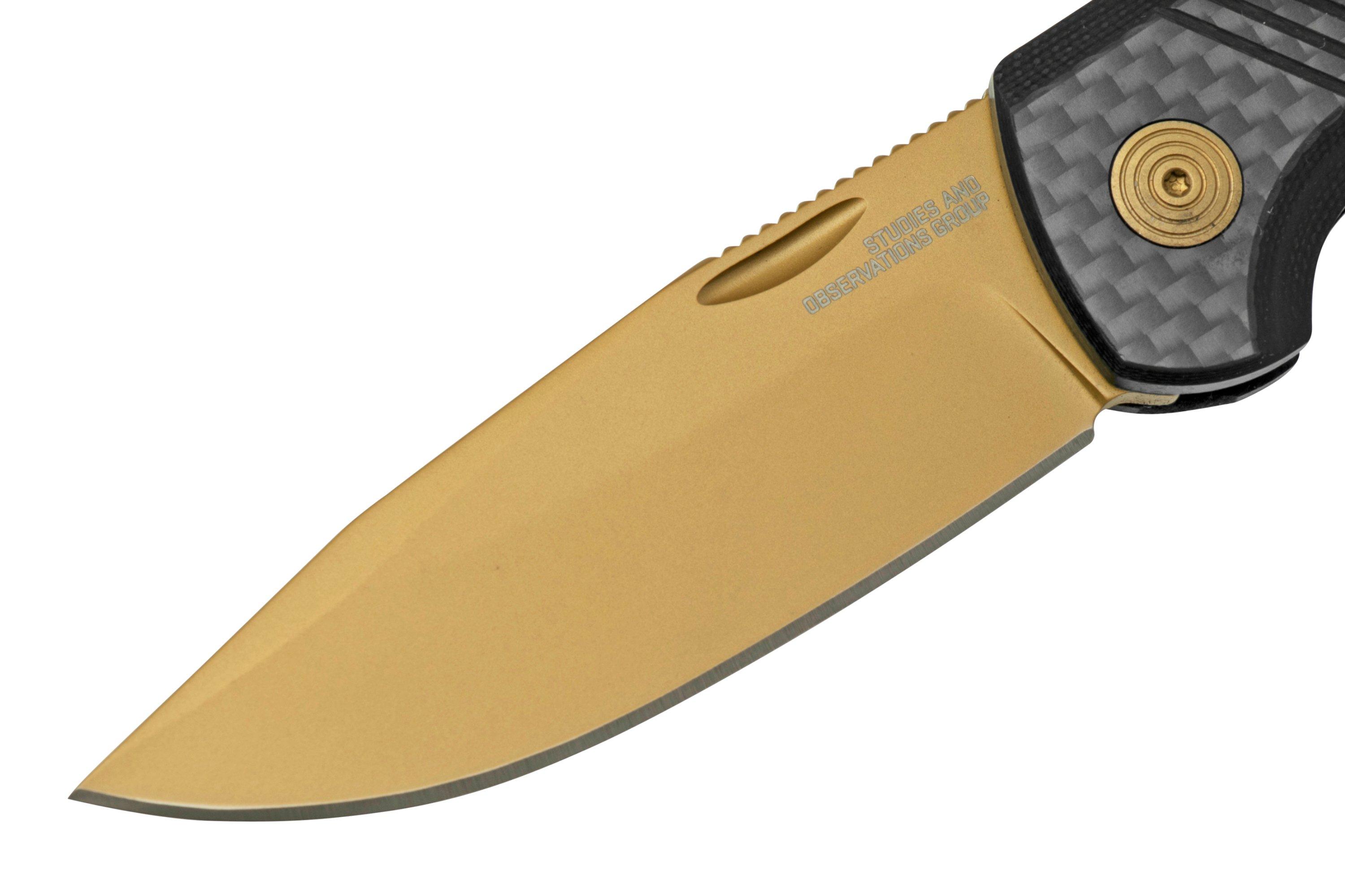 SOG Terminus SJ LTE Carbon Gold TM1007-BX slipjoint pocket knife ...