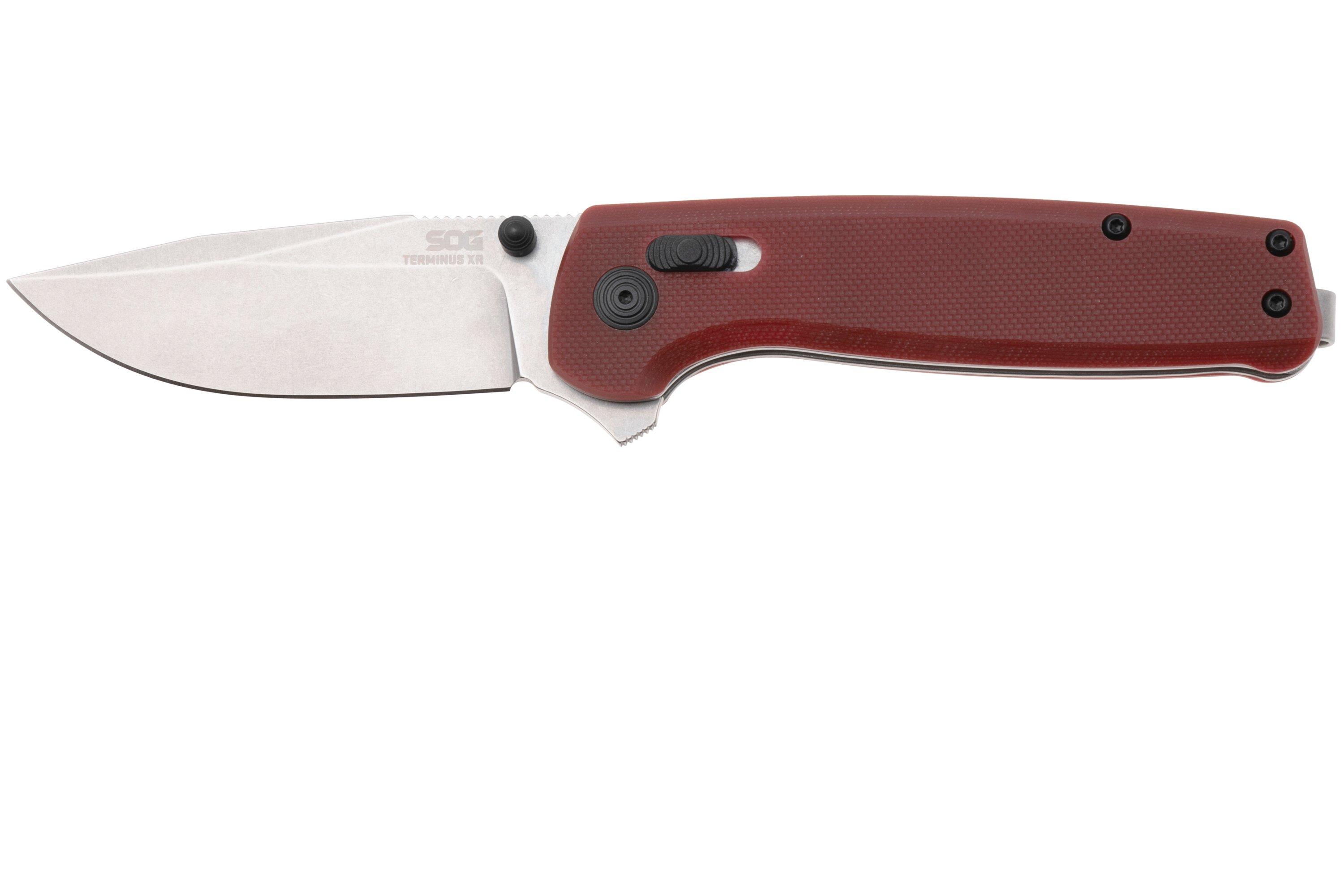 SOG Terminus XR G10 Crimson, TM1023 zakmes | Voordelig kopen bij knivesandtools.be
