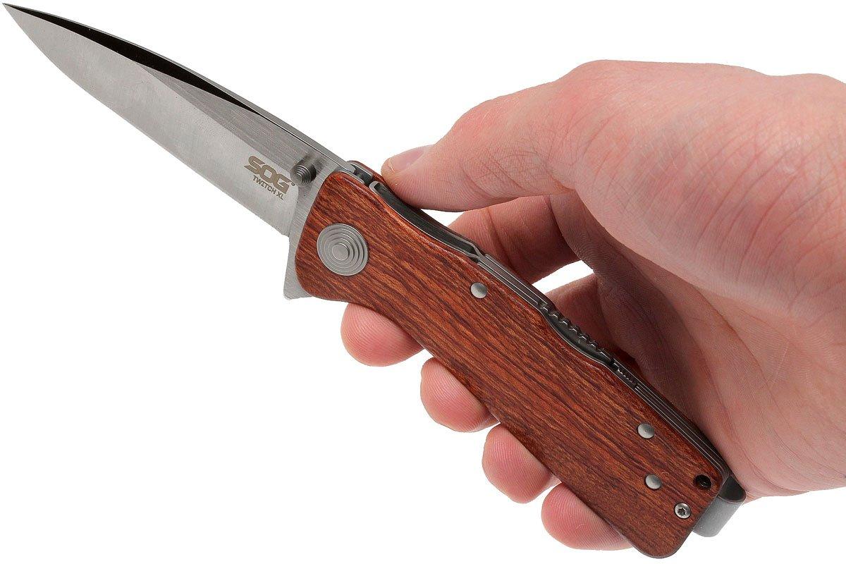 SOG Twitch XL - Wood Handle TWI24-BK | Advantageously shopping at ...
