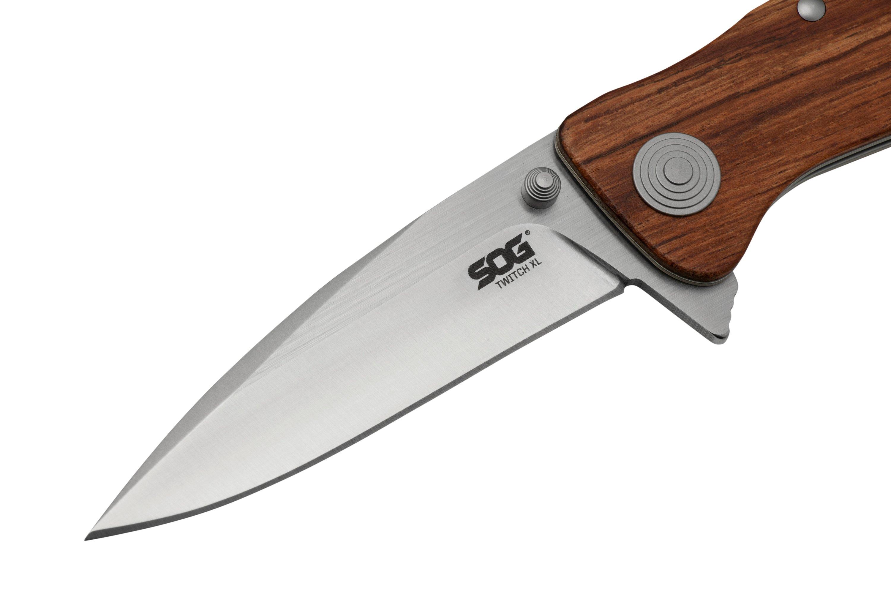 SOG Twitch XL, TWI24-CP Wood, pocket knife | Advantageously shopping at ...