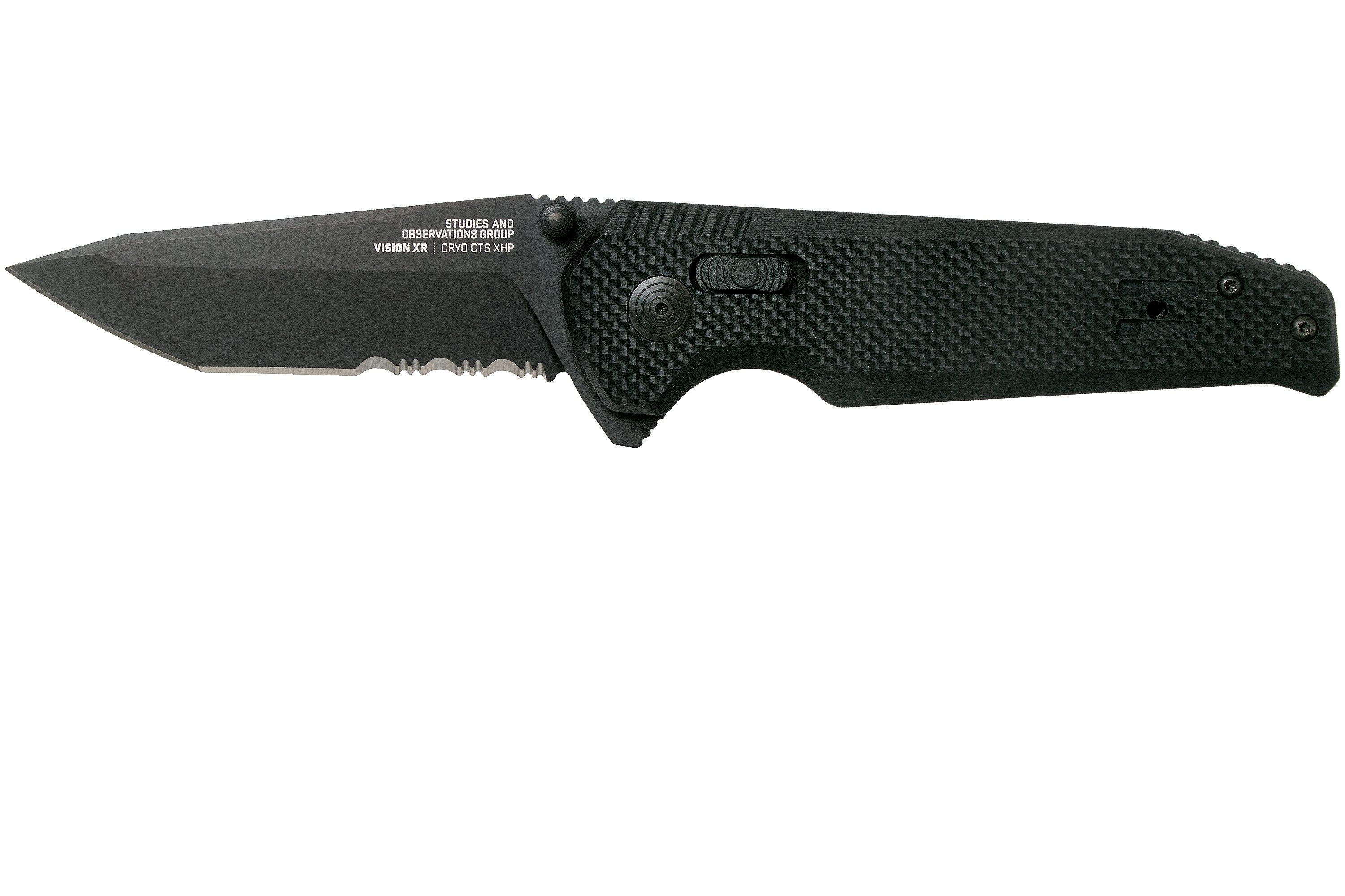 SOG Vision XR Black Serrated 12-57-02-57 pocket knife | Advantageously ...