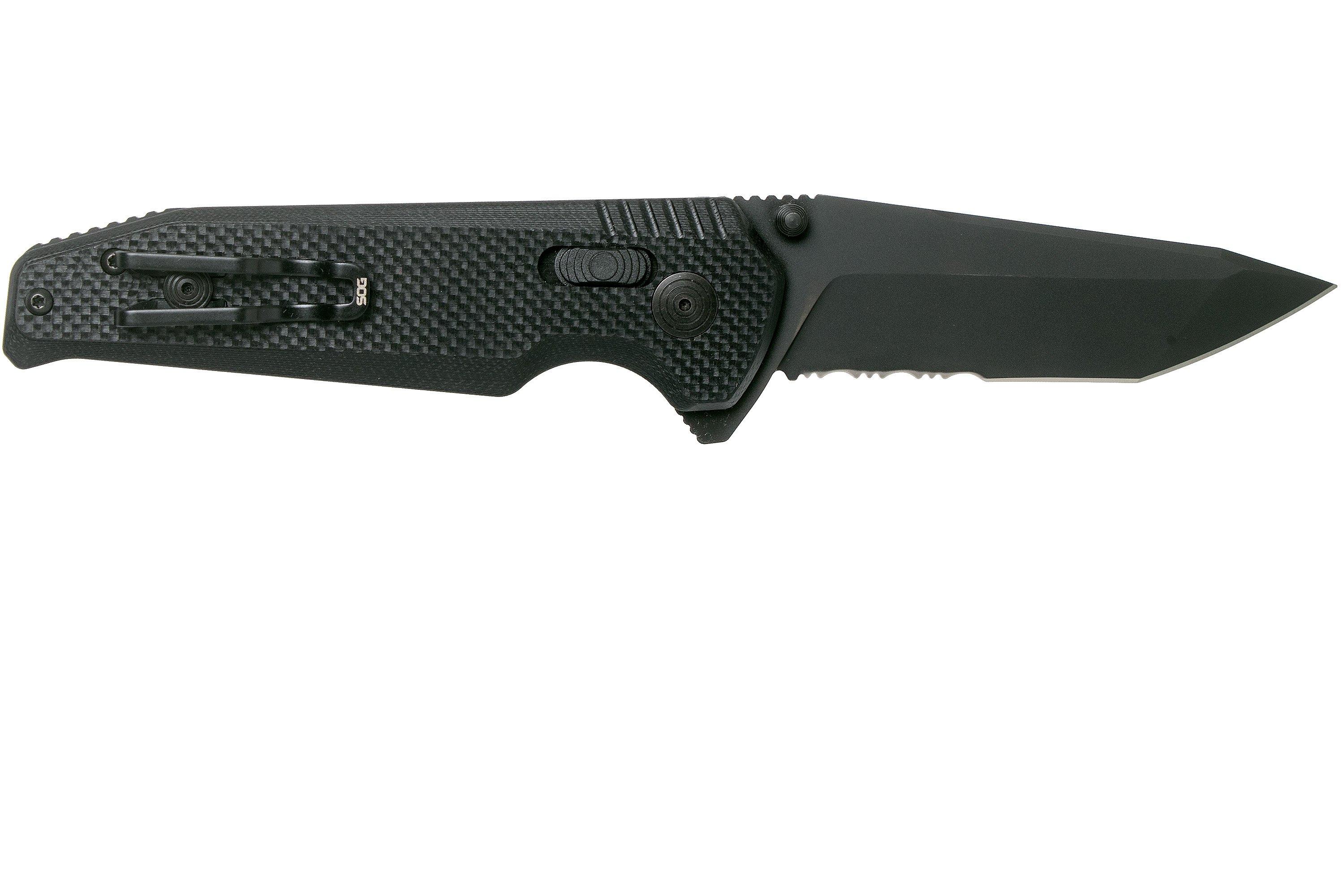 SOG Vision XR Black Serrated 12-57-02-57 pocket knife | Advantageously ...