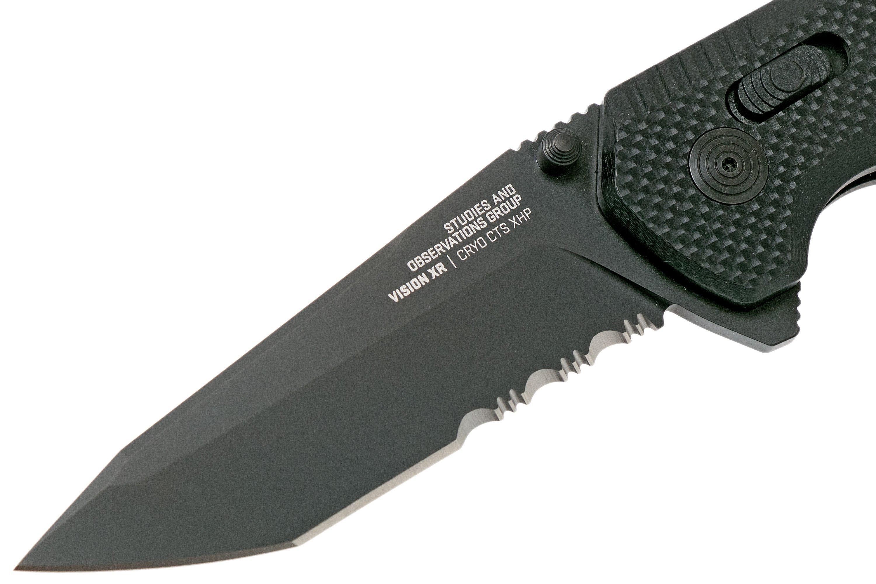 SOG Vision XR Black Serrated 12-57-02-57 pocket knife | Advantageously ...