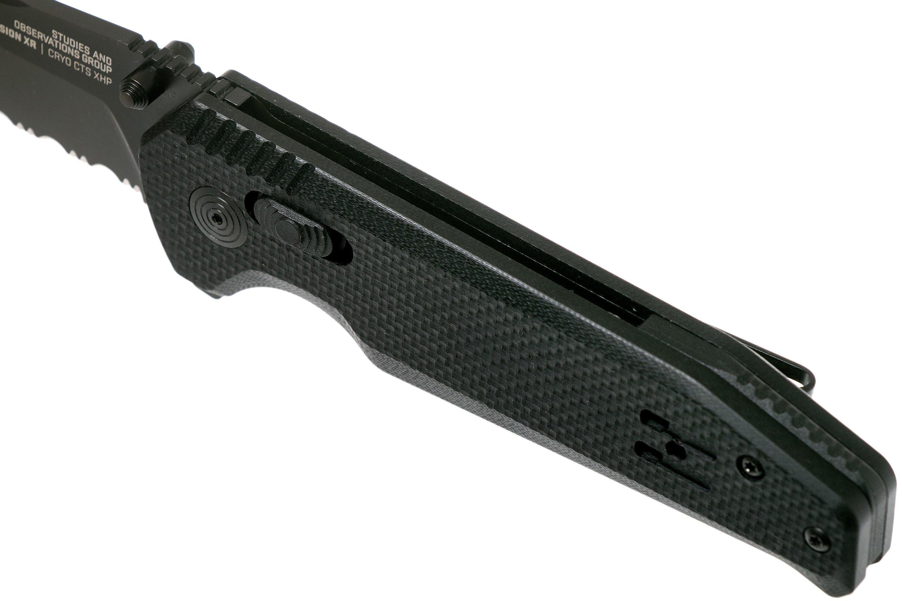 SOG Vision XR Black Serrated 12-57-02-57 pocket knife | Advantageously ...