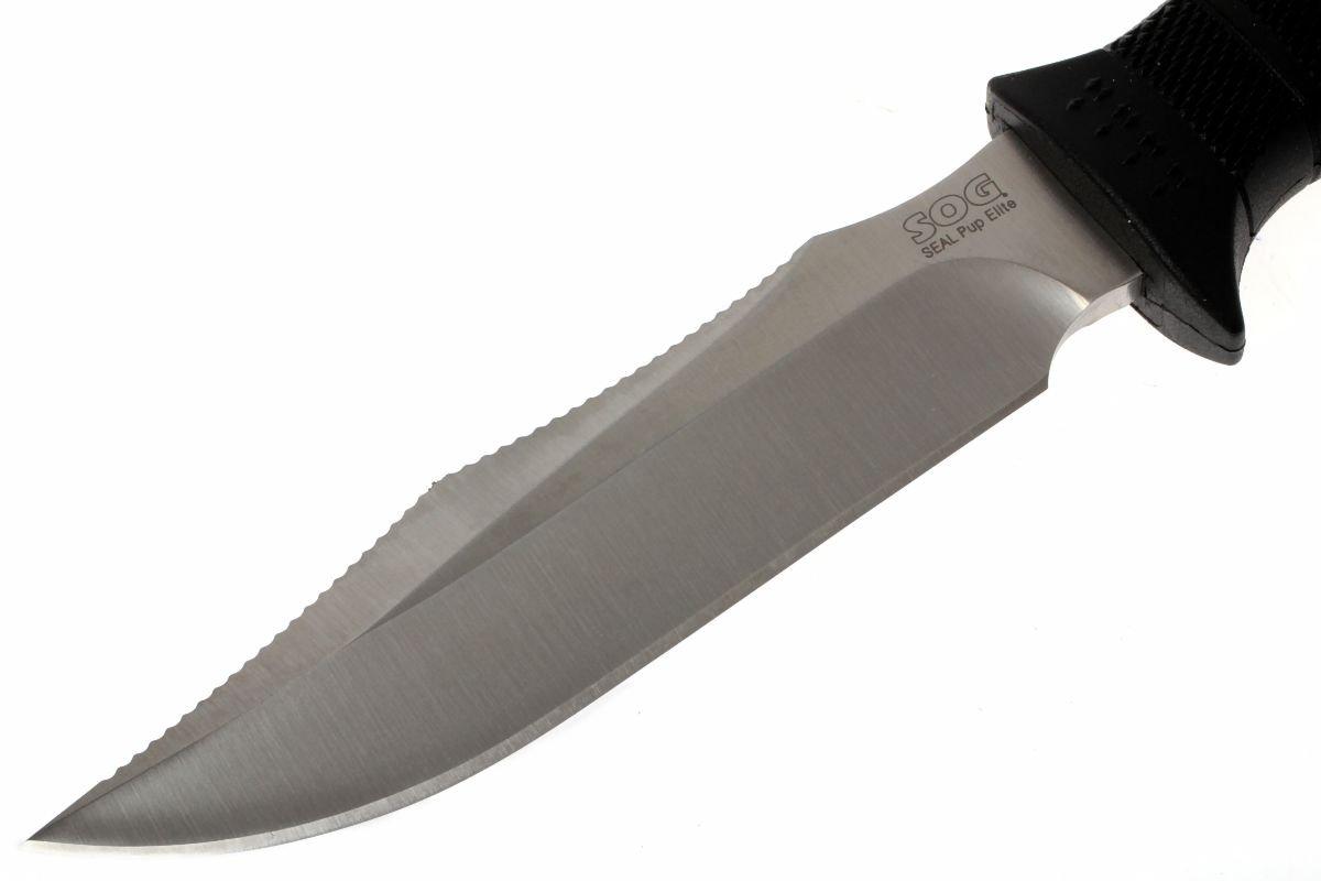 SOG Seal Pup Elite satin Blade, Kydex sheath | Advantageously shopping ...