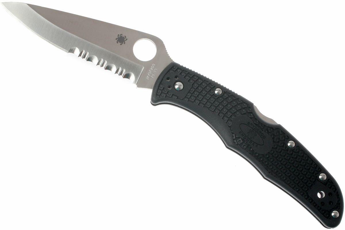 Spyderco Endura 4 C10PSBK partly serrated pocket knife | Advantageously ...