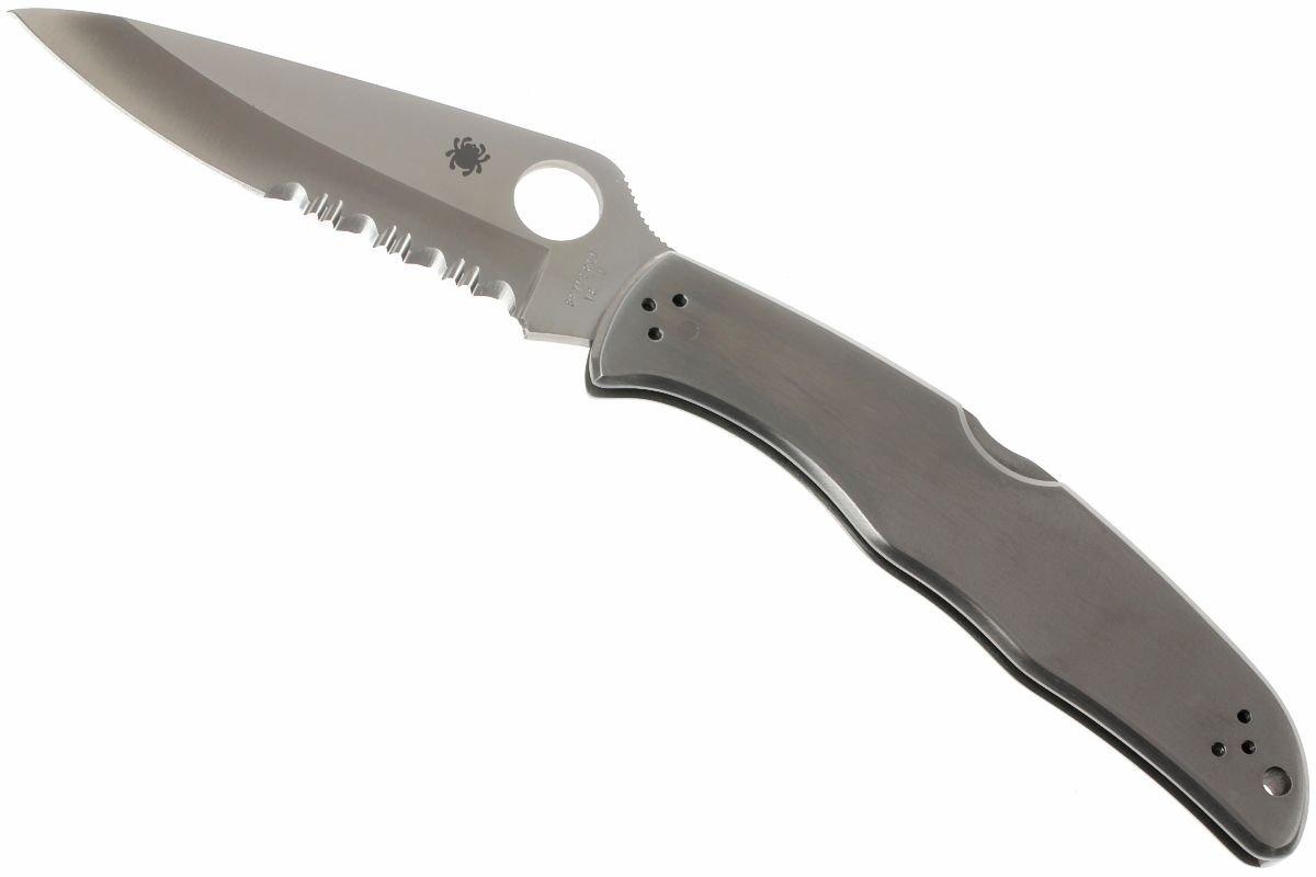 Spyderco Endura 4 Stainless Steel C10PS partially serrated pocket knife ...