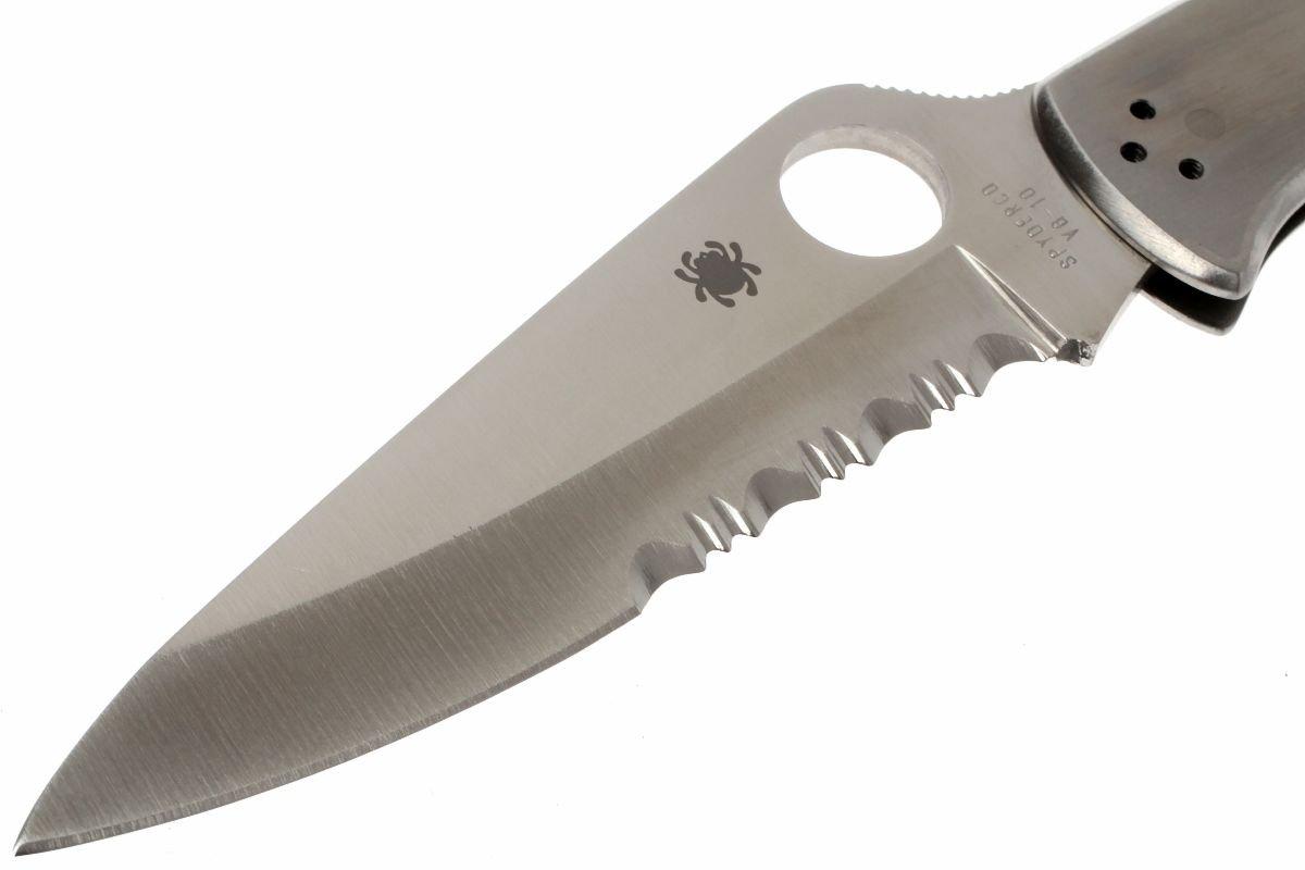Spyderco Endura 4 Stainless Steel C10PS partially serrated pocket knife ...