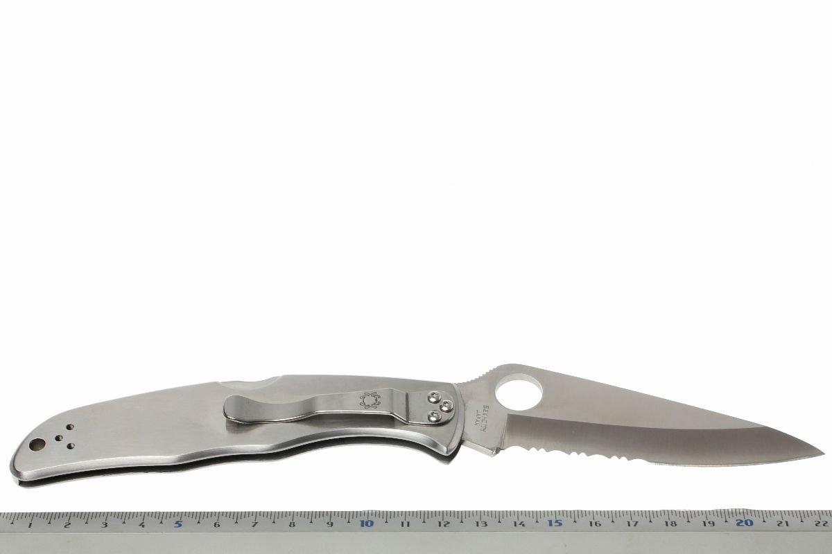 Spyderco Endura 4 Stainless Steel C10PS partially serrated pocket knife ...