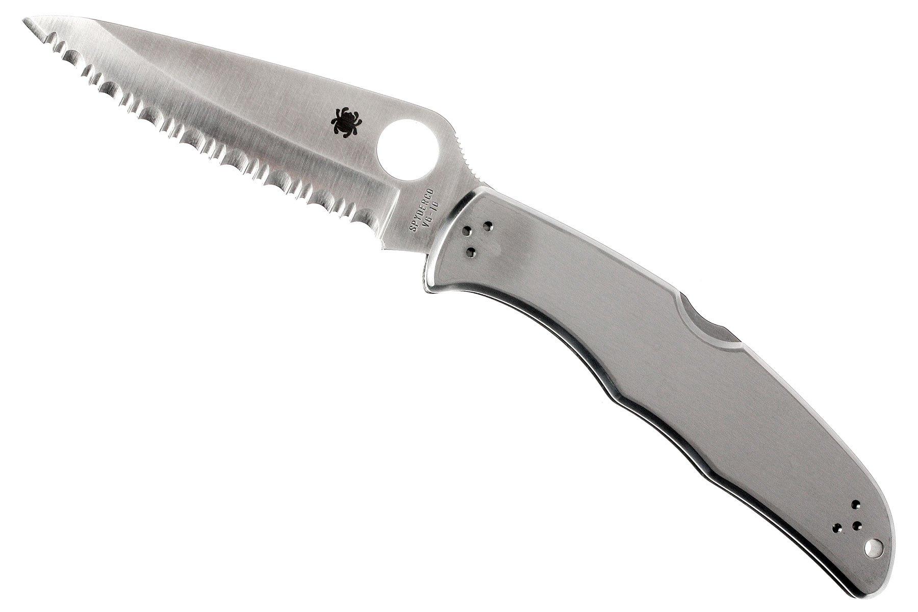 Spyderco Endura 4 Stainless Steel C10S serrated pocket knife ...