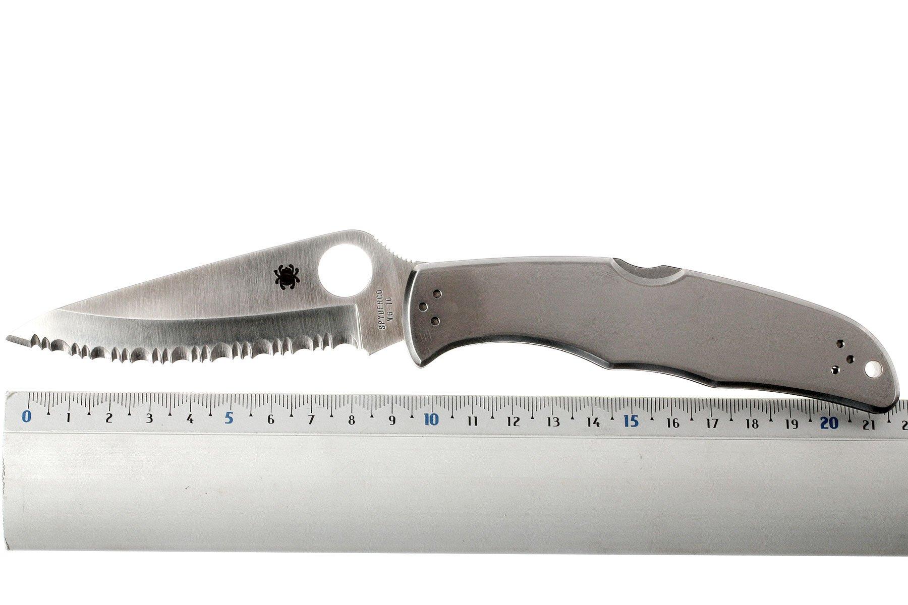 Spyderco Endura 4 Stainless Steel C10S serrated pocket knife ...