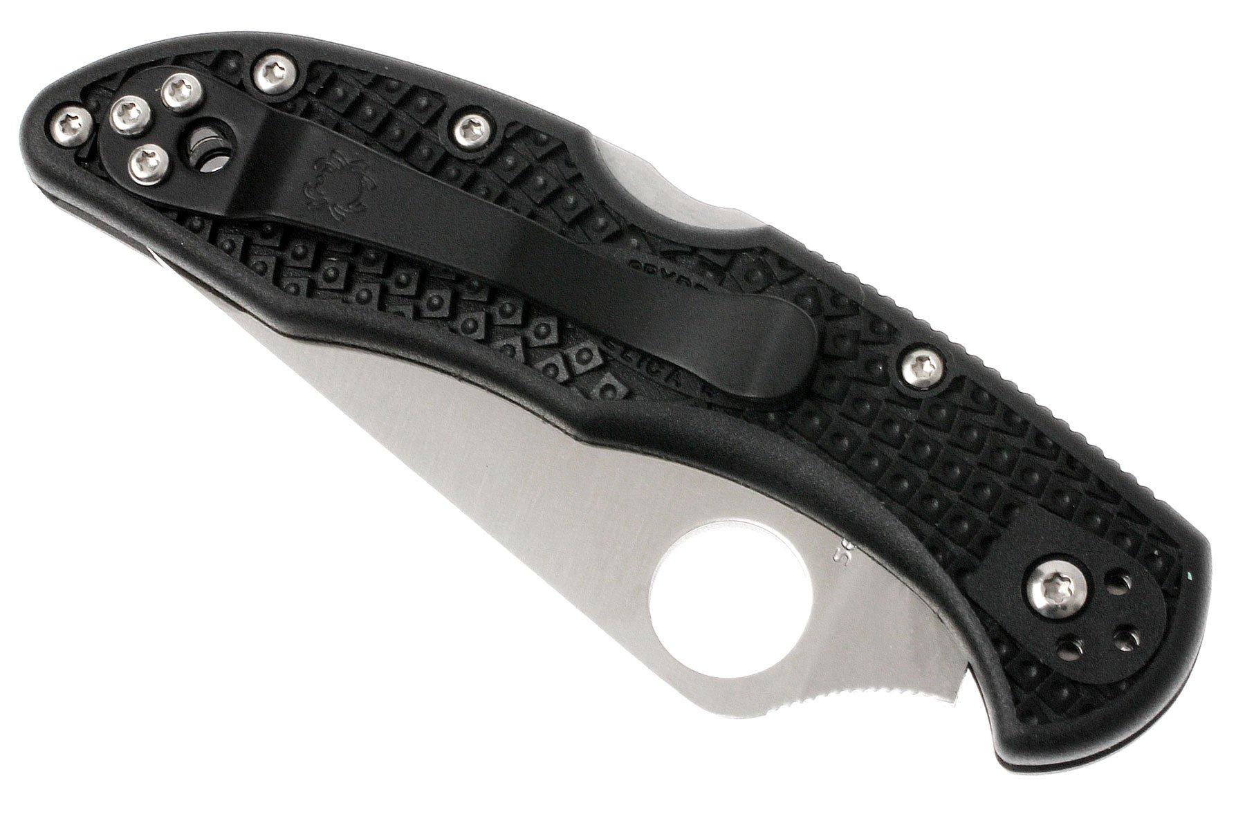 Spyderco Delica 4 C11PBK saber grind pocket knife | Advantageously ...