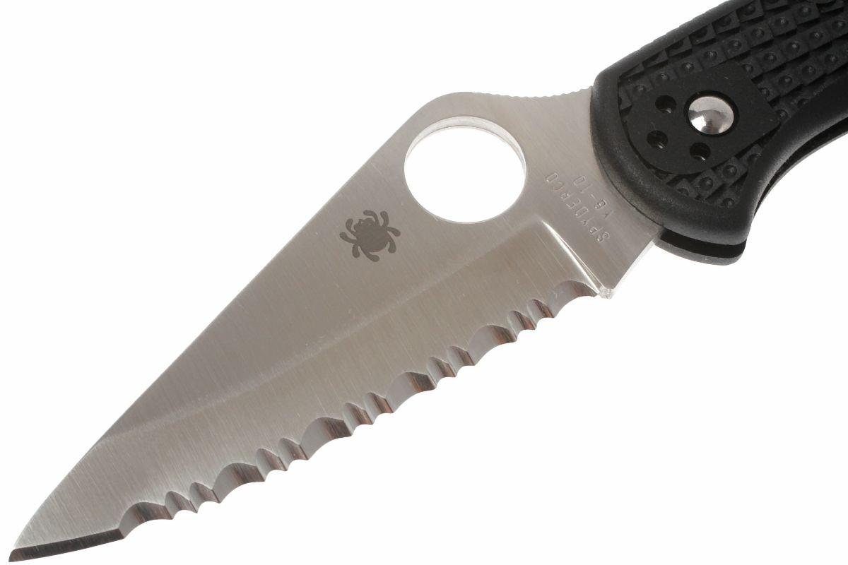 Spyderco Delica 4 C11SBK serrated pocket knife | Advantageously ...