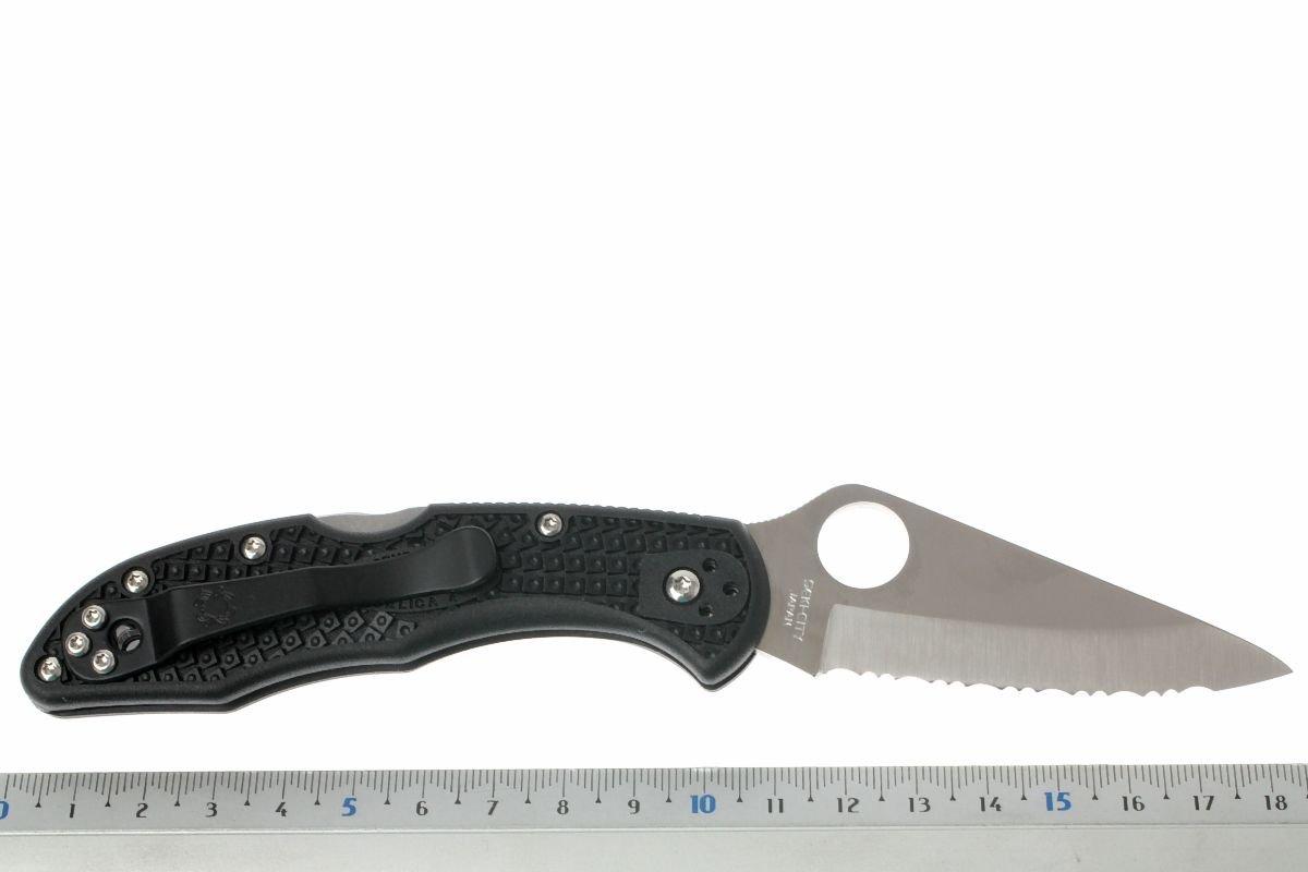Spyderco Delica 4 C11SBK serrated pocket knife | Advantageously ...