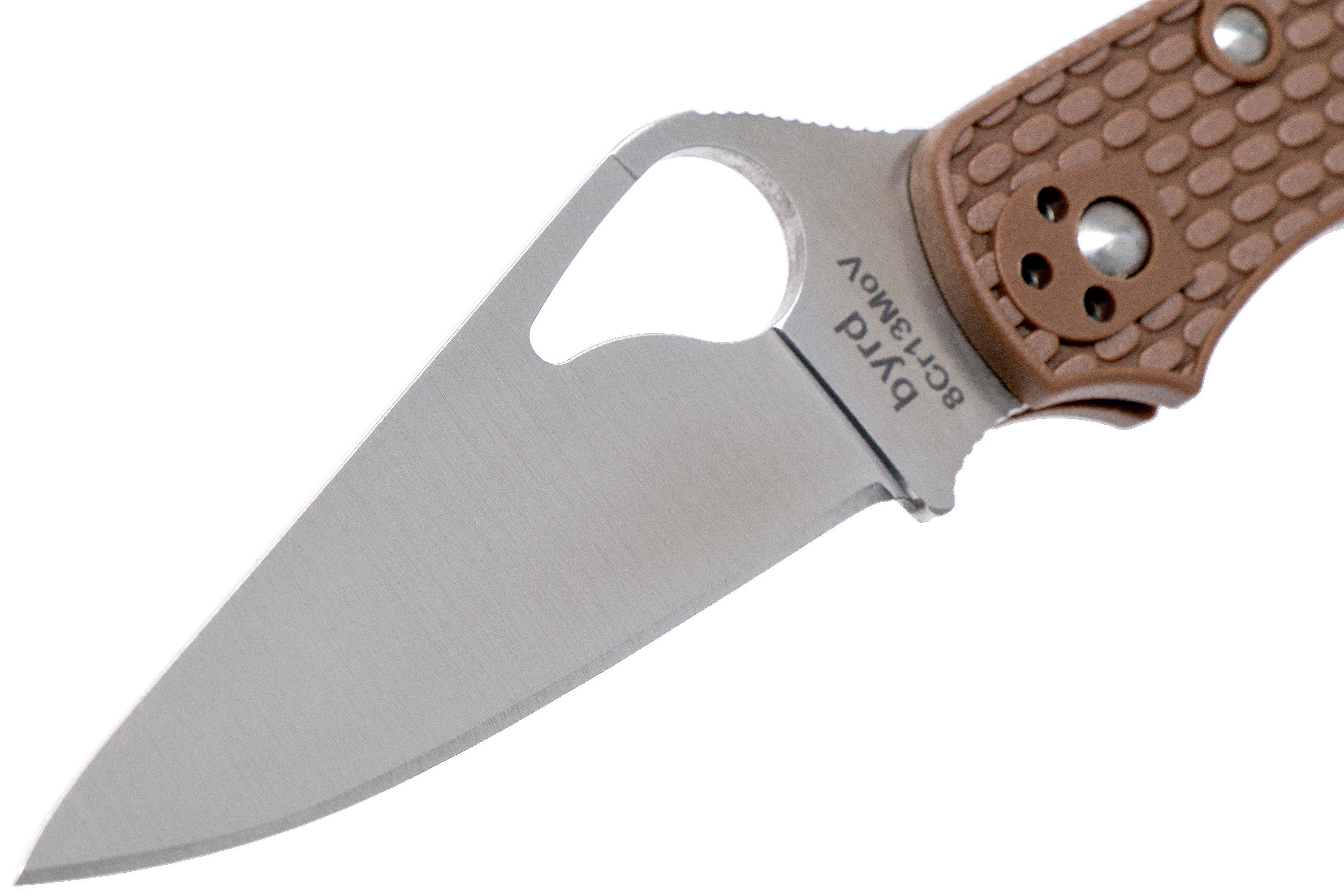 Spyderco Byrd Meadowlark 2 brown BY04PBN2 pocket knife | Advantageously ...
