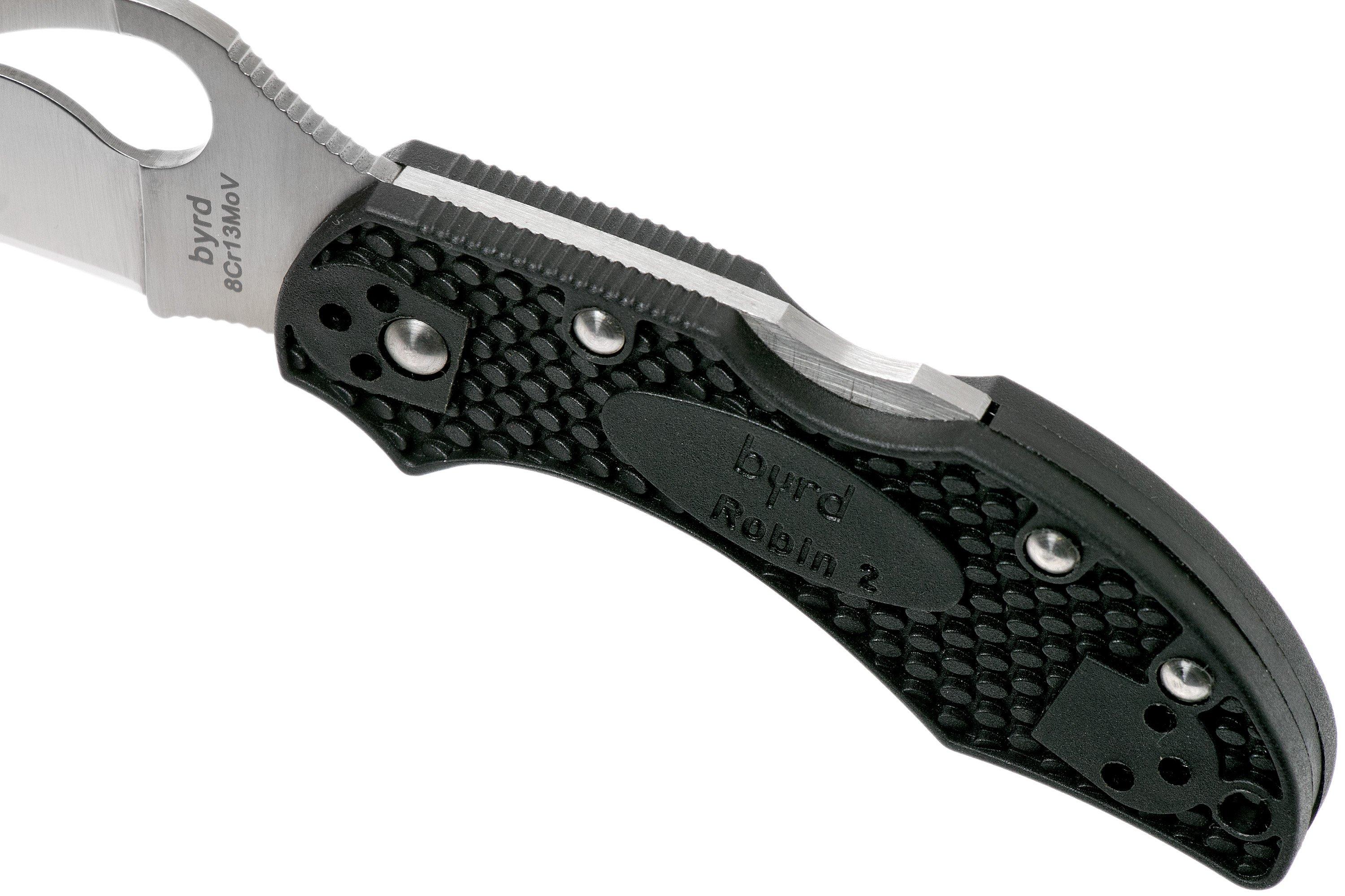 Spyderco Byrd Robin 2 Zwart BY10PBK2 pocket knife | Advantageously ...