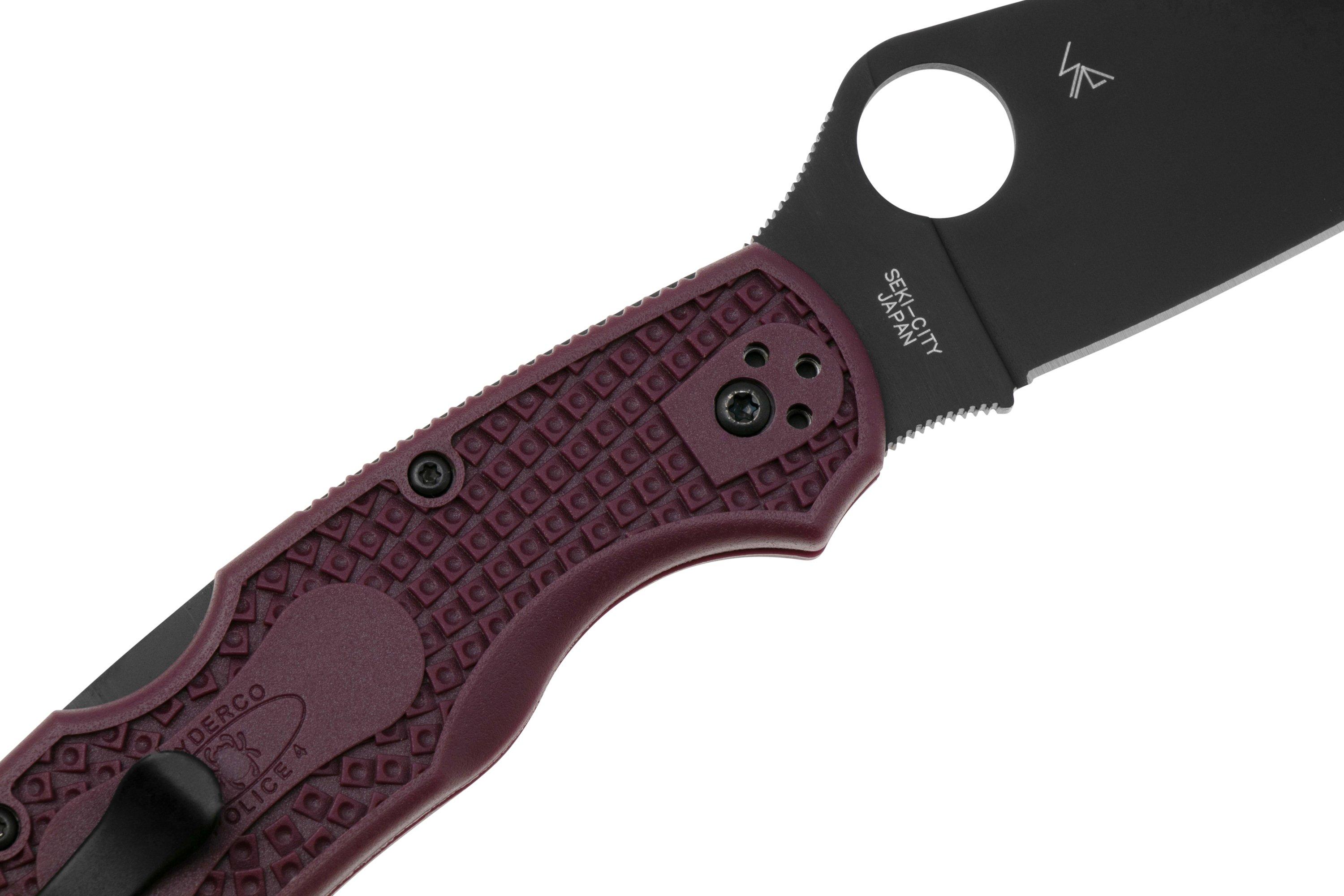 Spyderco Police 4 Lightweight Micro-Melt PD#1 C07BGBKP4 Burgundy ...