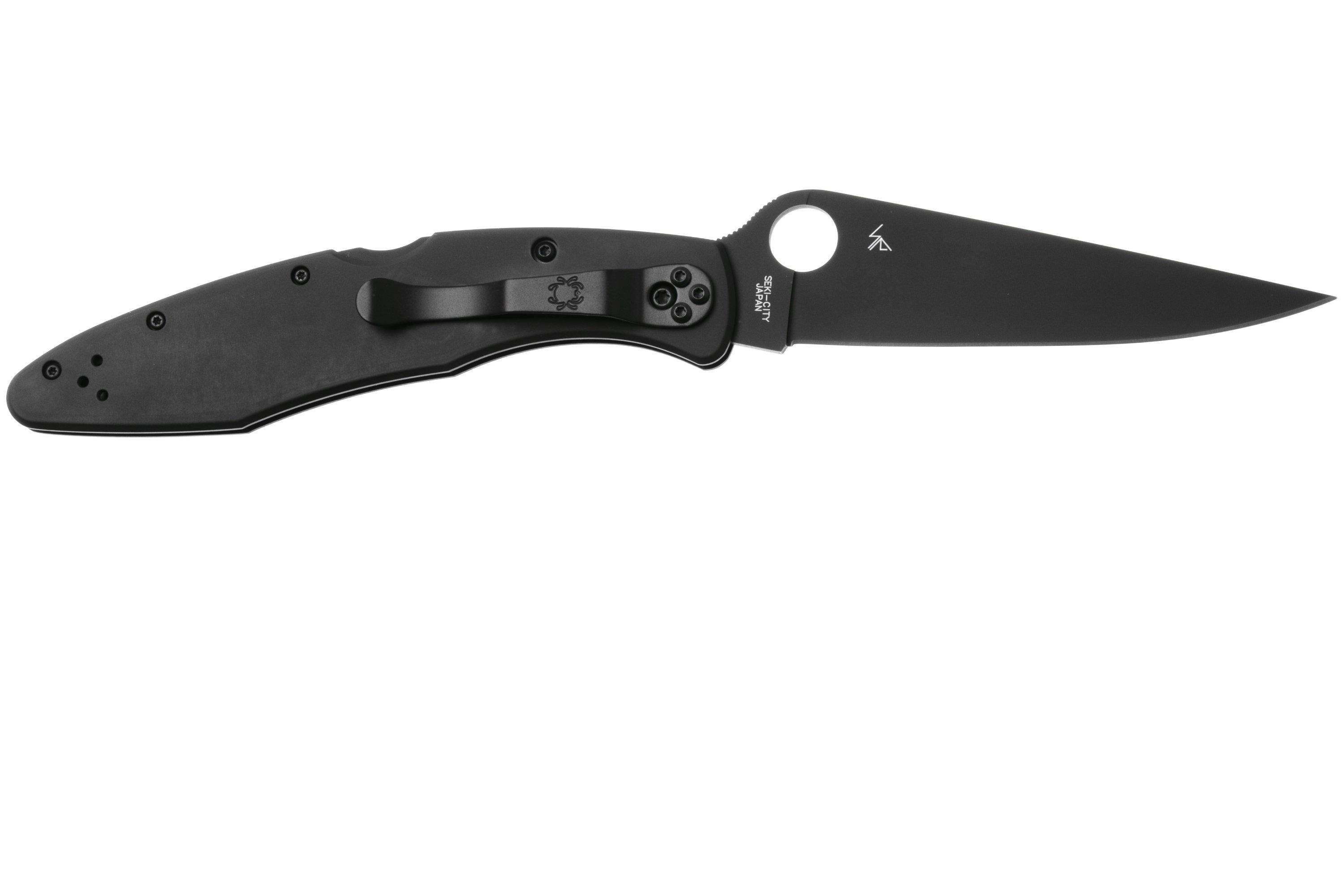 Spyderco Police 4 Black C07BKP Black VG10, Black Stainless Steel ...