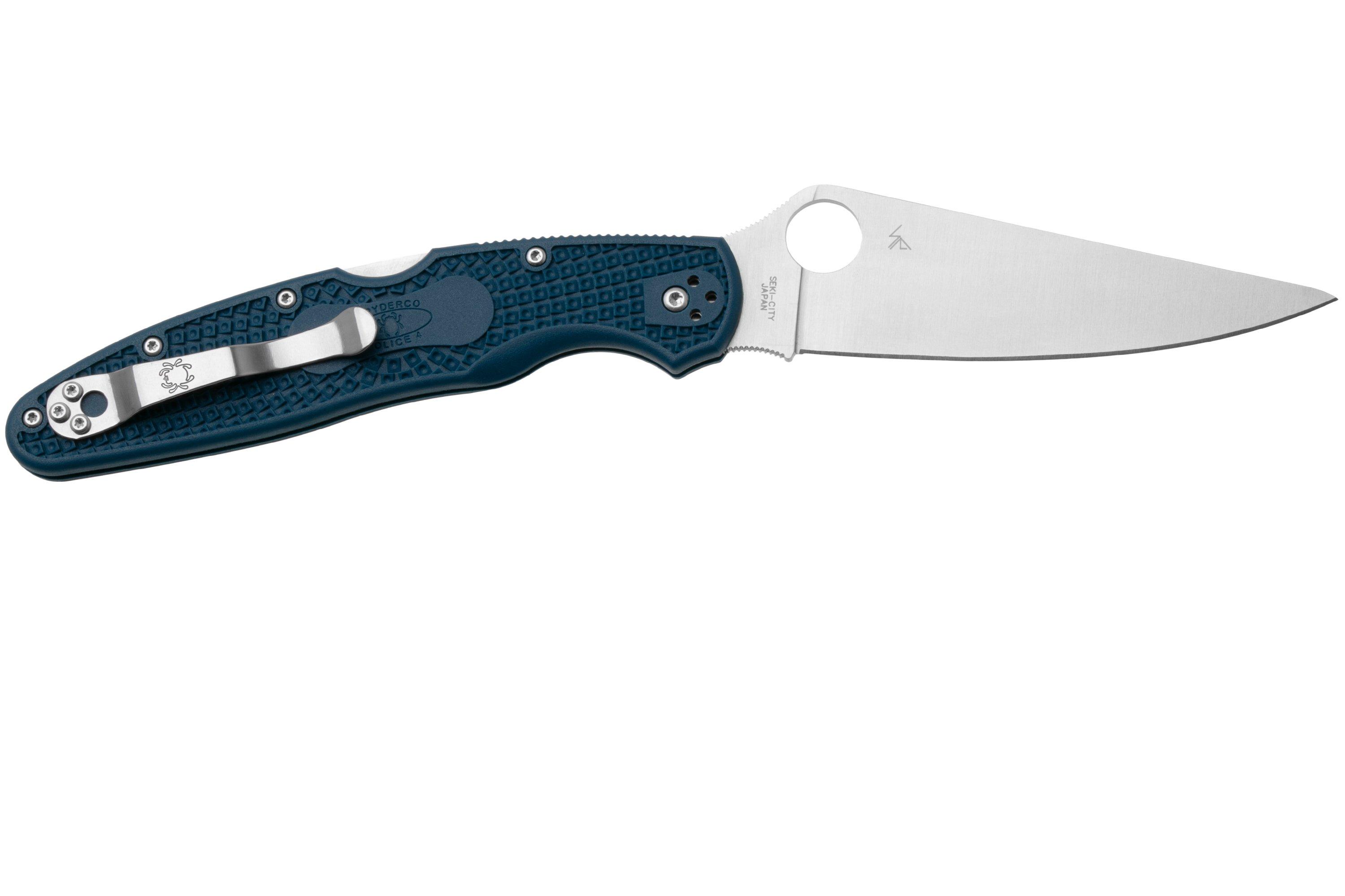Spyderco Police 4 Lightweight CPM SPY27 C07PCBL4 Cobalt Blue FRN ...