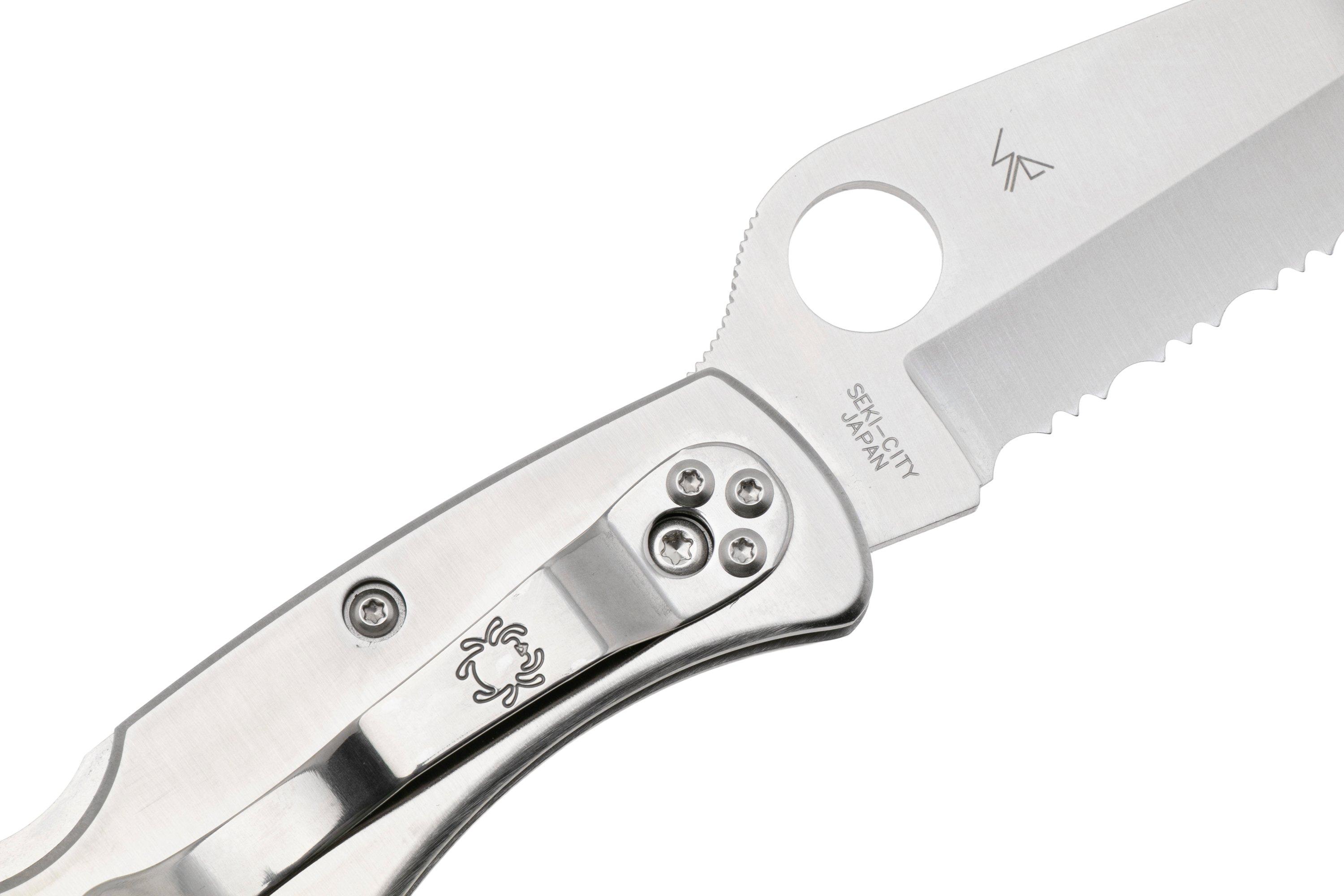 Spyderco C07 Police parcialmente dentado, acero inoxidable | Compras ...