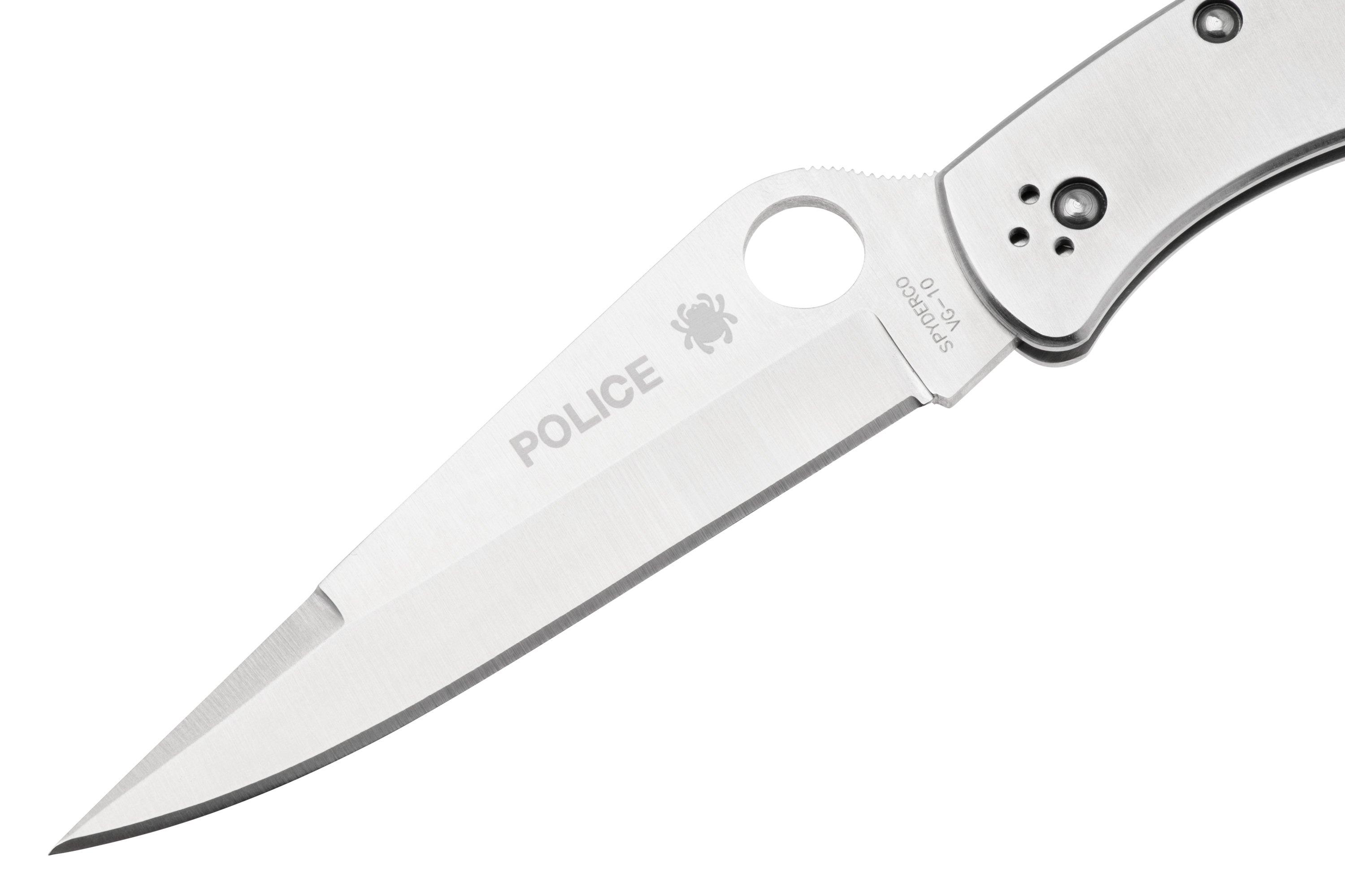 Spyderco C07 Police, plain edge | Advantageously shopping at ...