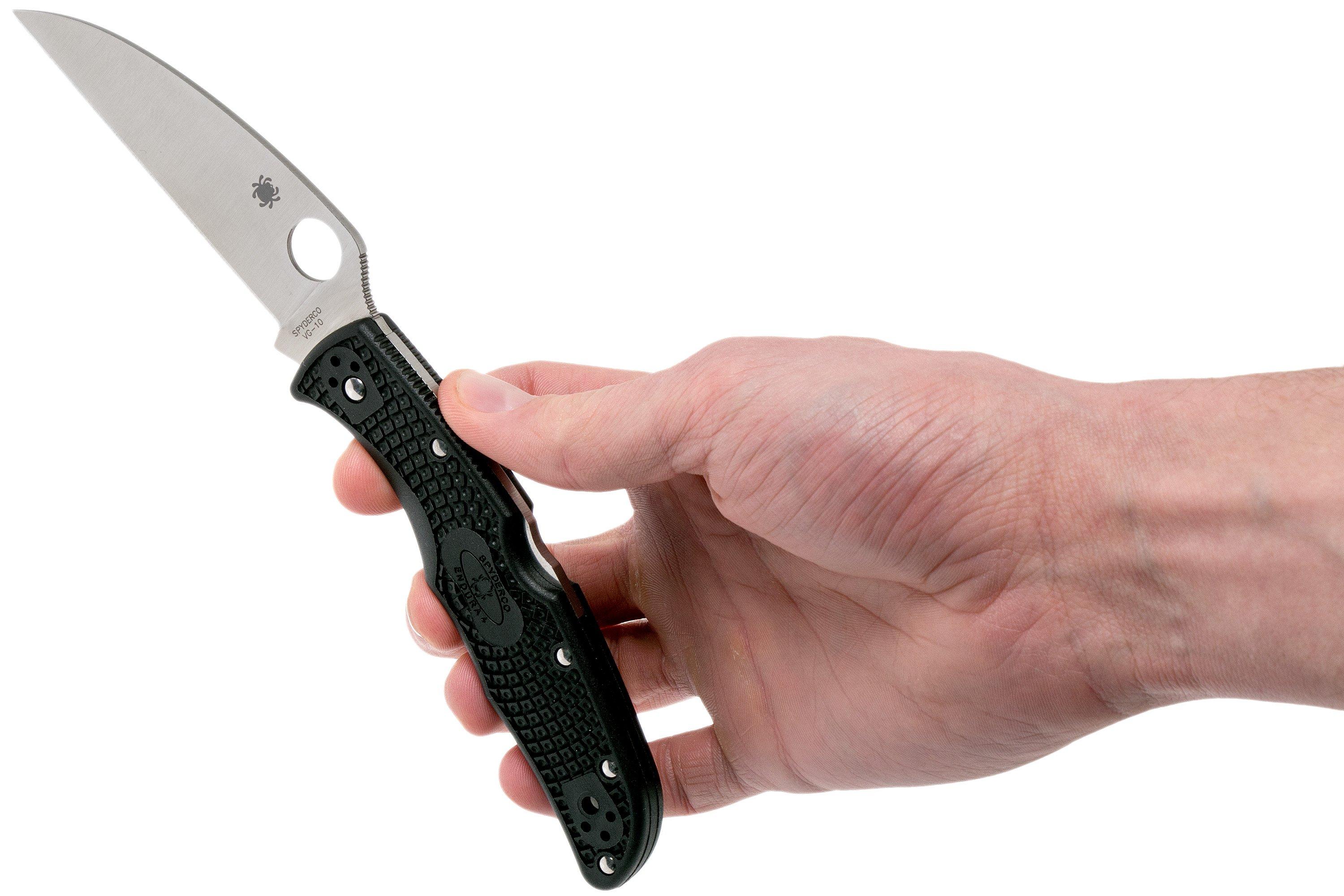 Spyderco Endura 4 Wharncliffe C10FPWCBK pocket knife | Advantageously ...