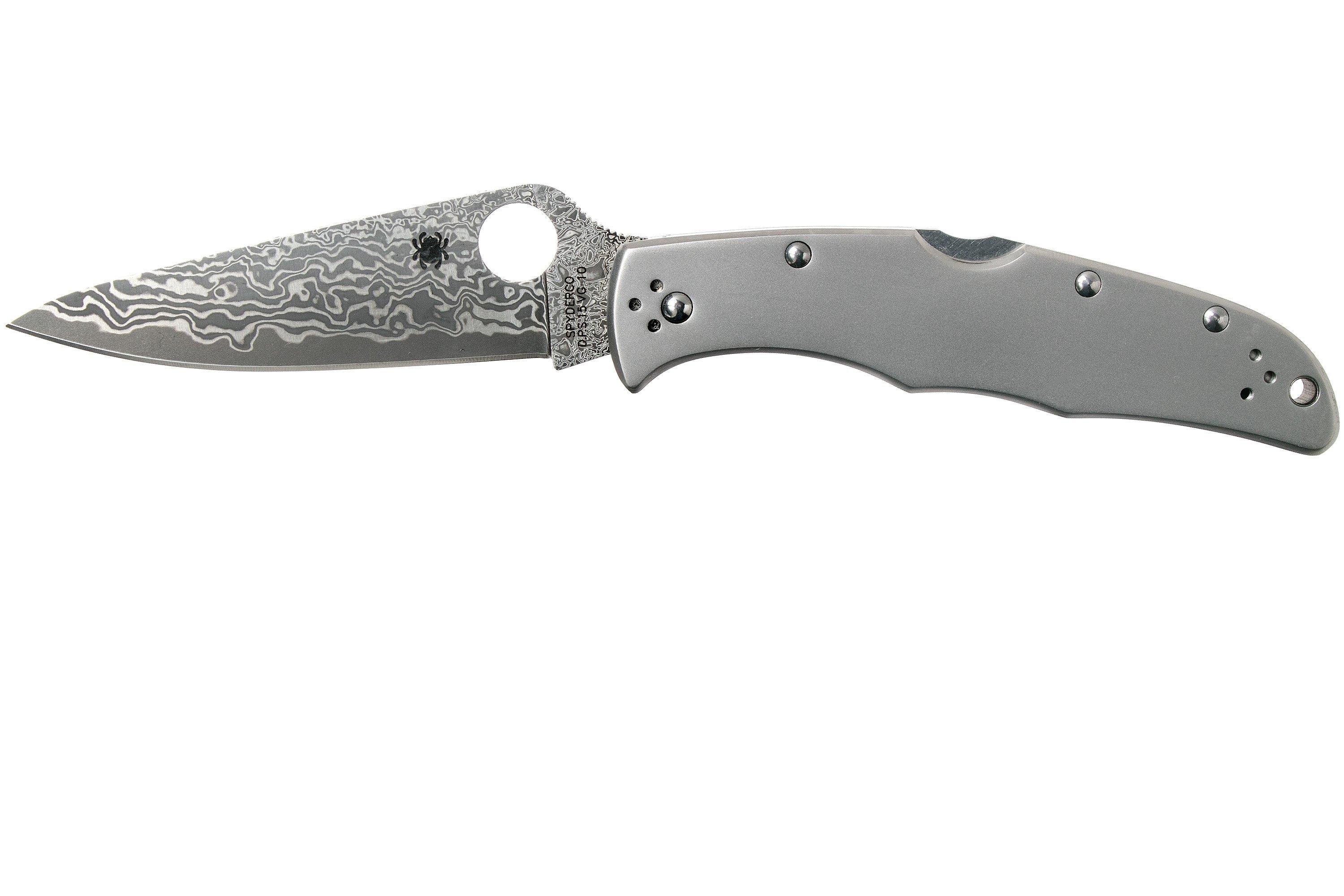 Spyderco C10TIPD Endura 4 Titanium Damascus pocket knife ...