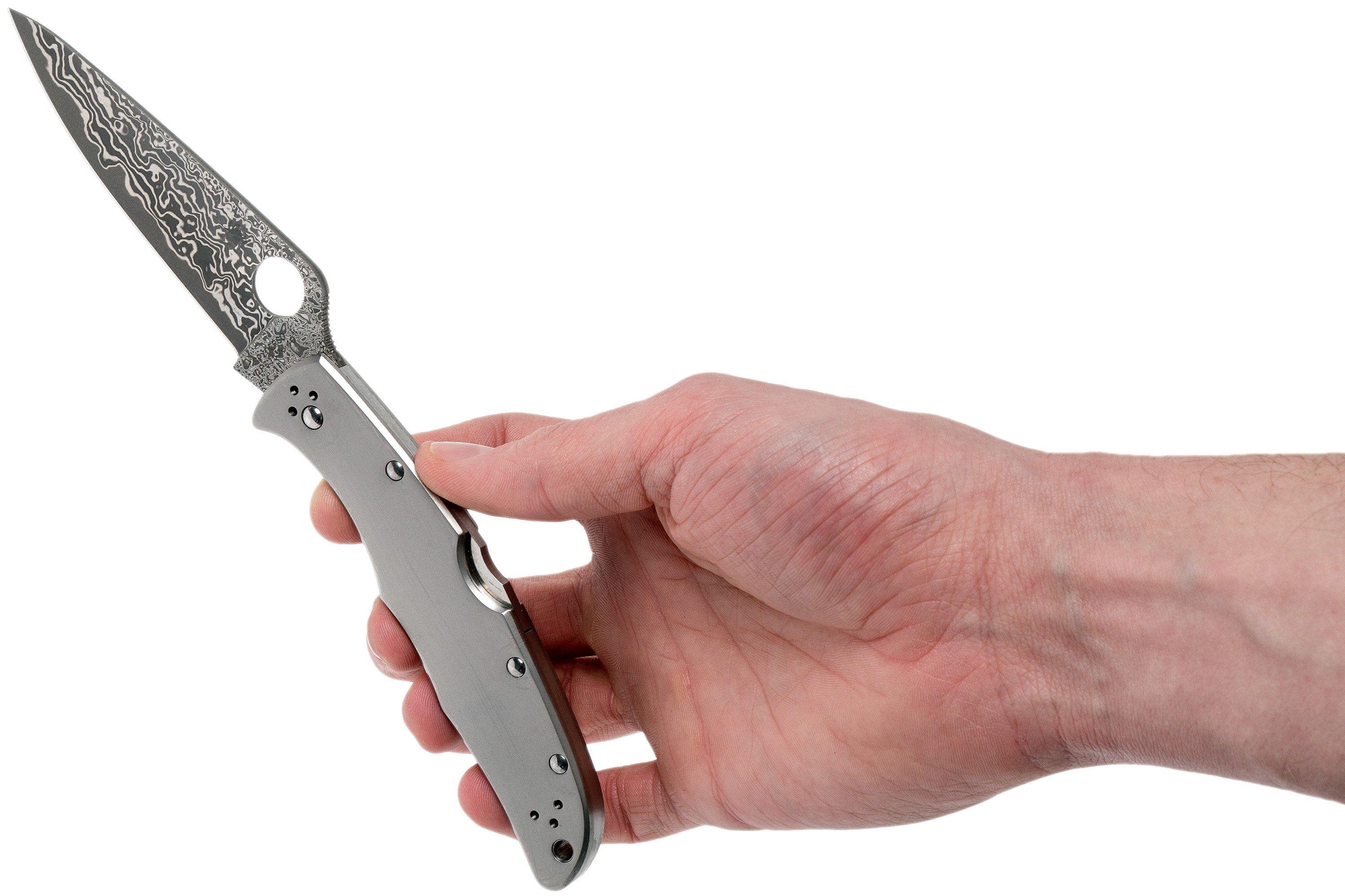 Spyderco C10TIPD Endura 4 Titanium Damascus pocket knife ...