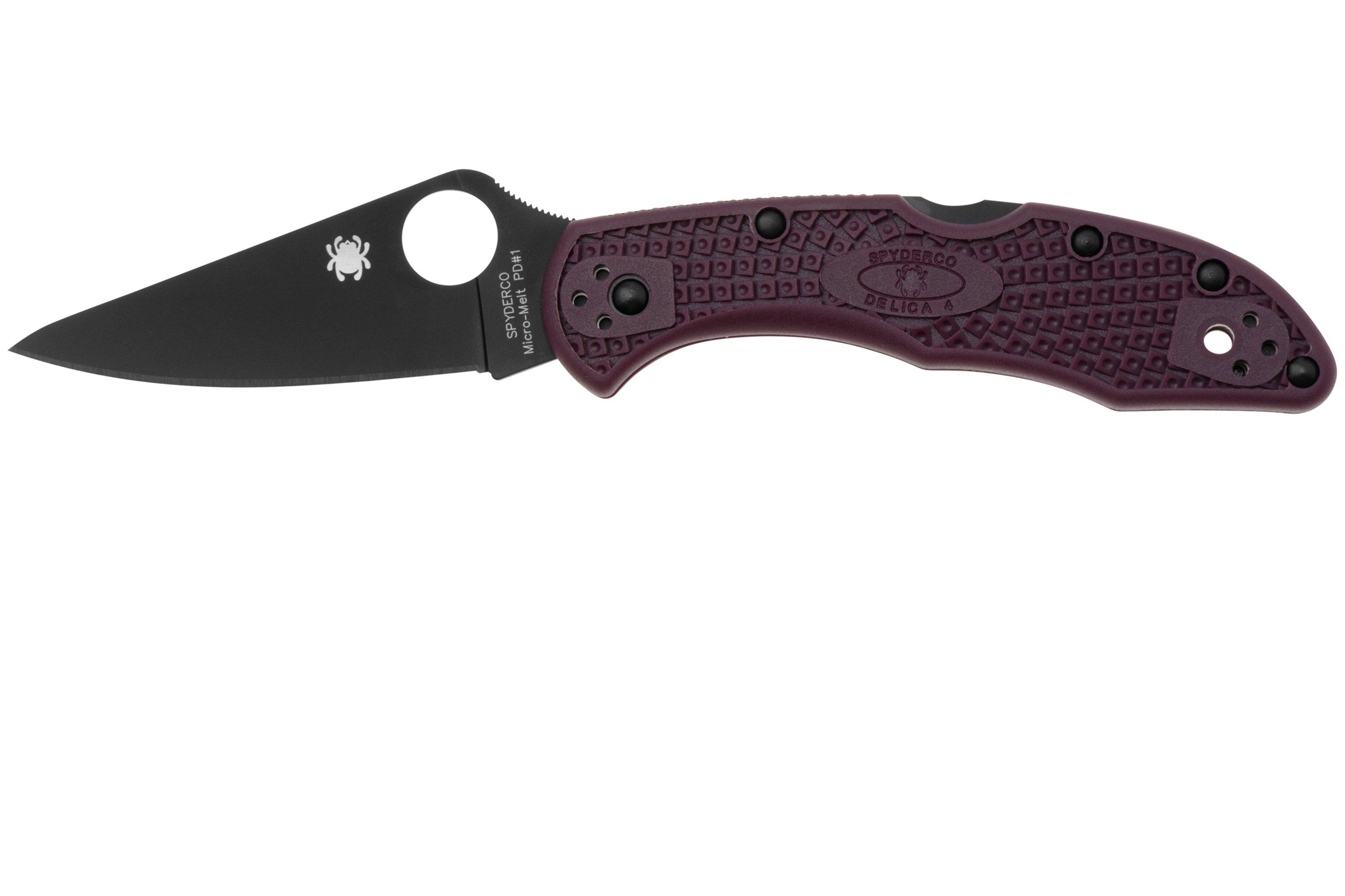 Spyderco Delica 4 Micro-Melt PD#1 C11BGBKP Burgundy, Sprint Run 2024 ...