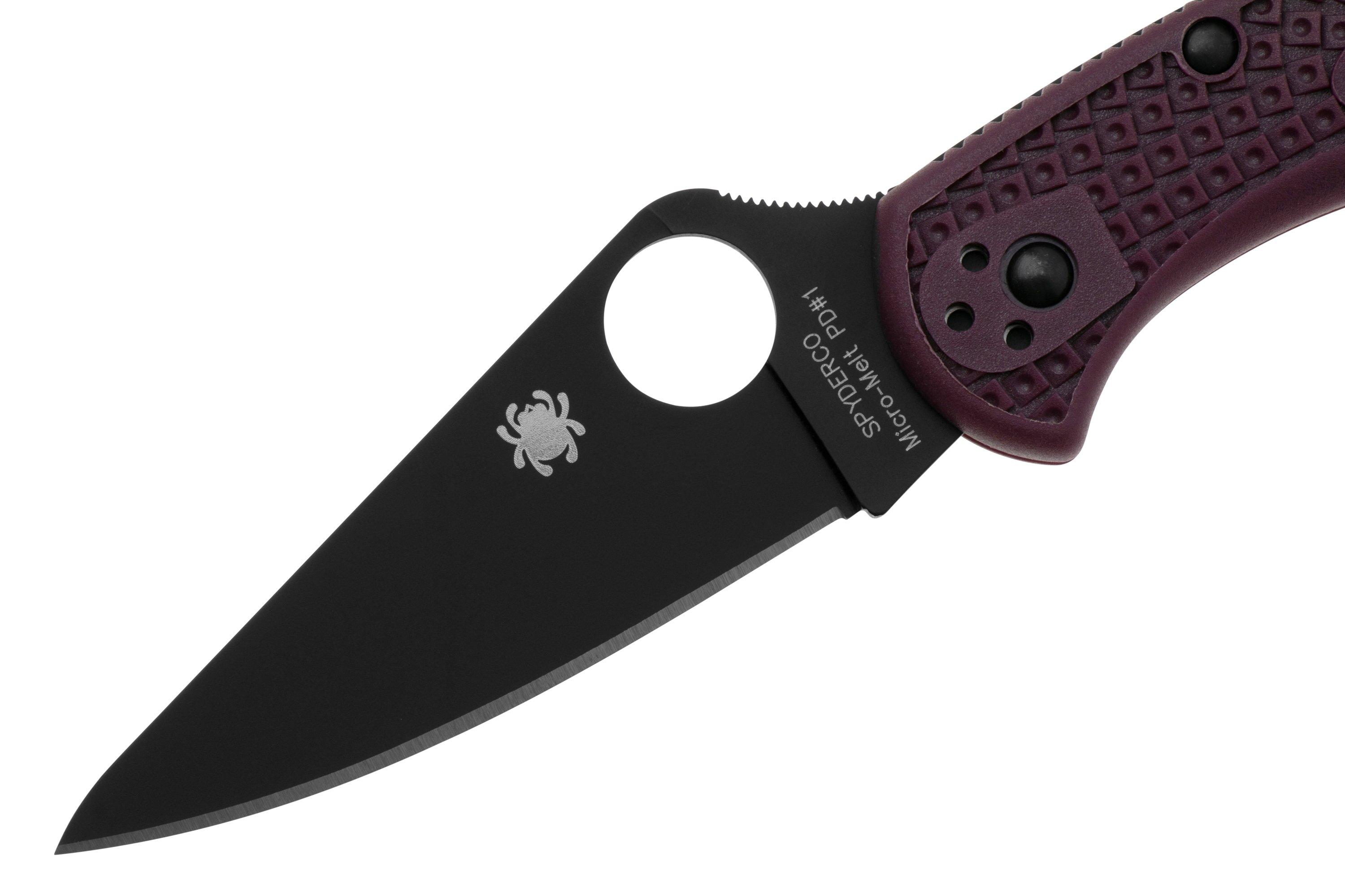 Spyderco Delica 4 Micro-Melt PD#1 C11BGBKP Burgundy, Sprint Run 2024 ...