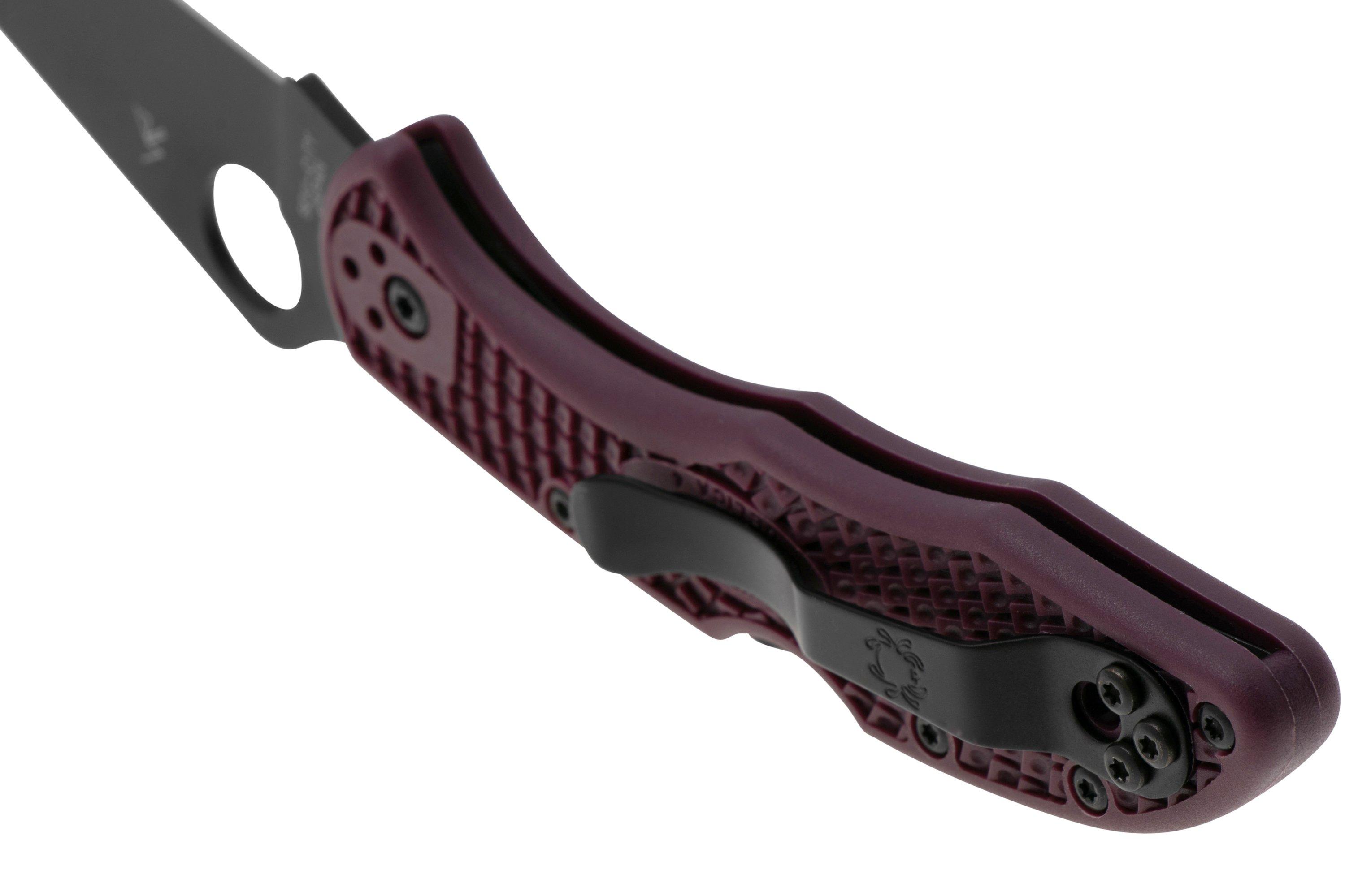 Spyderco Delica 4 Micro-Melt PD#1 C11BGBKP Burgundy, Sprint Run 2024 ...