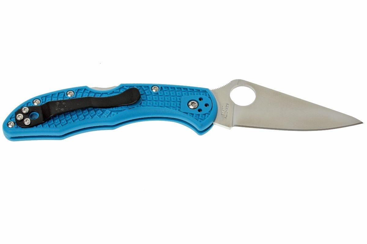 Spyderco Delica 4 Blue C11FPBL pocket knife | Advantageously shopping ...