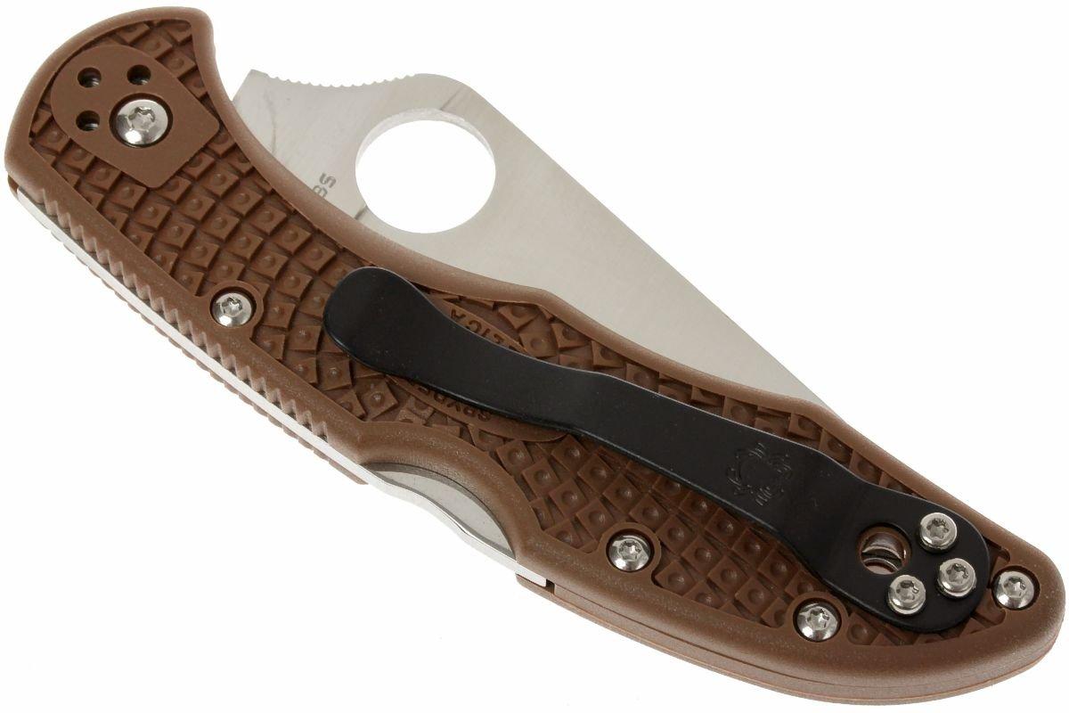 Spyderco Delica 4 Brown C11FPBN pocket knife | Advantageously shopping ...