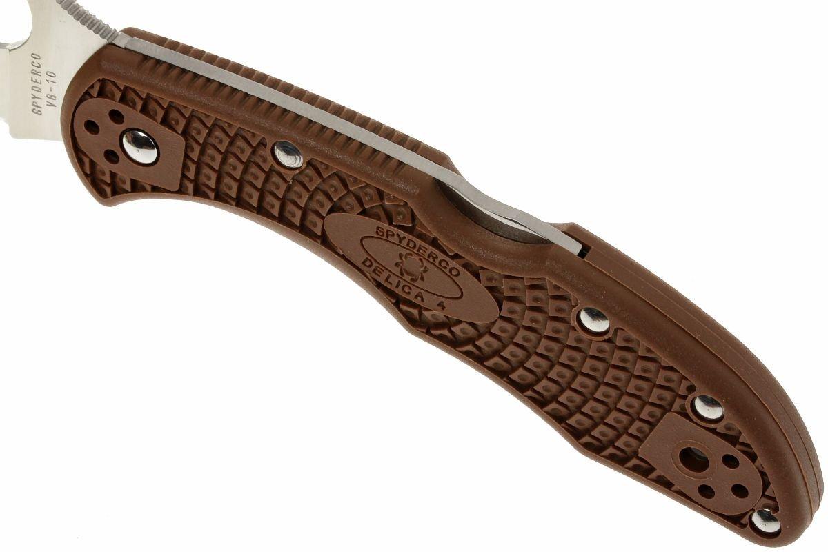 Spyderco Delica 4 Brown C11FPBN pocket knife | Advantageously shopping ...