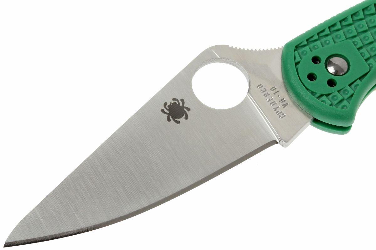 Spyderco Delica 4 Green C11FPGR pocket knife | Advantageously shopping ...