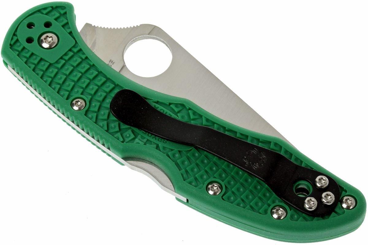 Spyderco Delica 4 Green C11FPGR pocket knife | Advantageously shopping ...