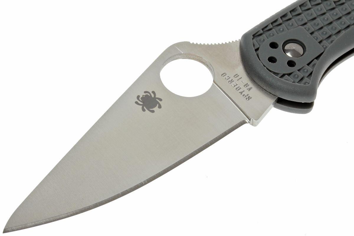 Spyderco Delica 4 Grey C11FPGY pocket knife | Advantageously shopping ...