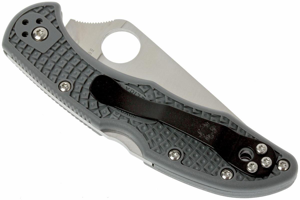 Spyderco Delica 4 Grey C11FPGY pocket knife | Advantageously shopping ...