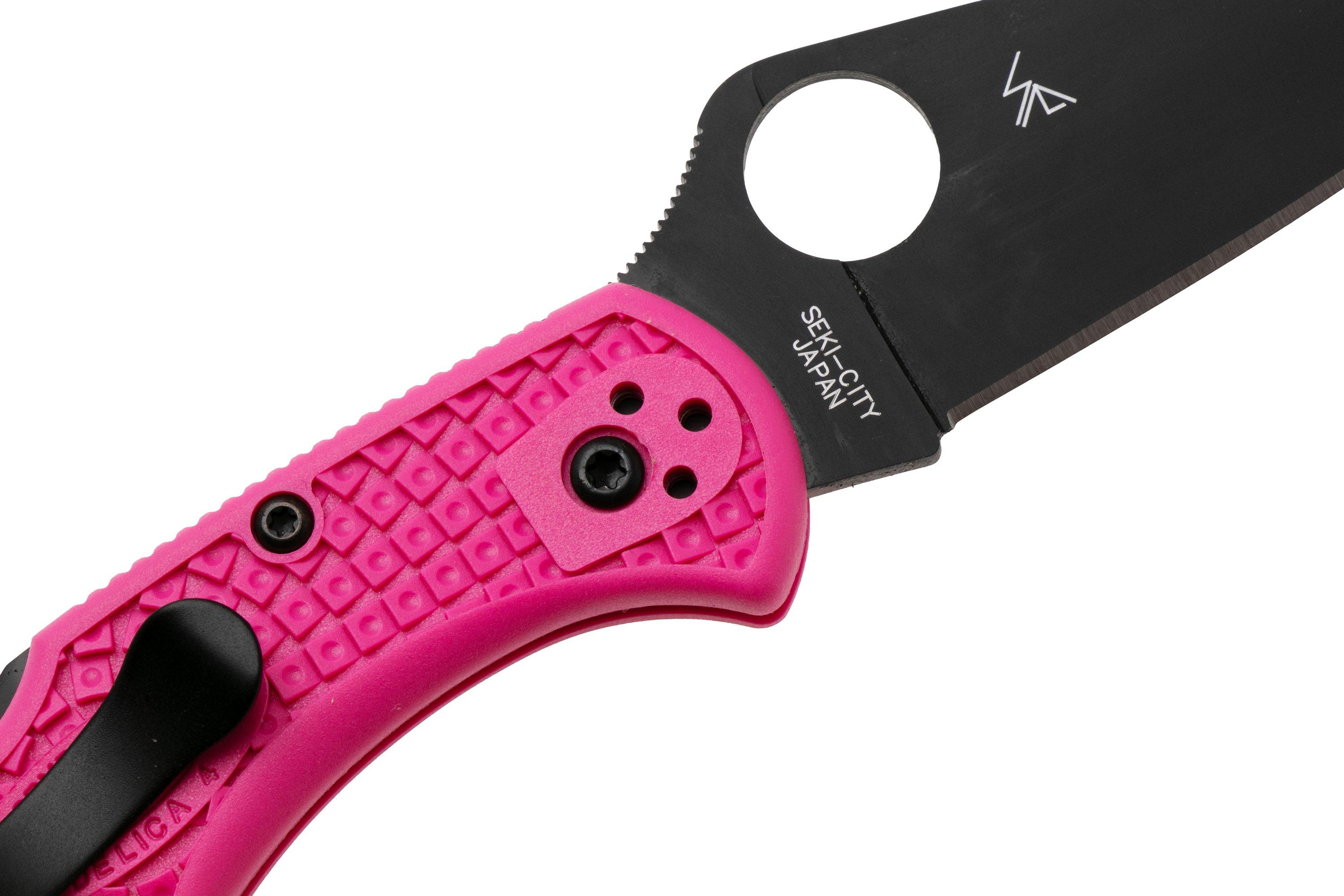 Spyderco Delica 4 Pink Black S30V C11FPPNS30VBK Pink Heals pocket knife ...