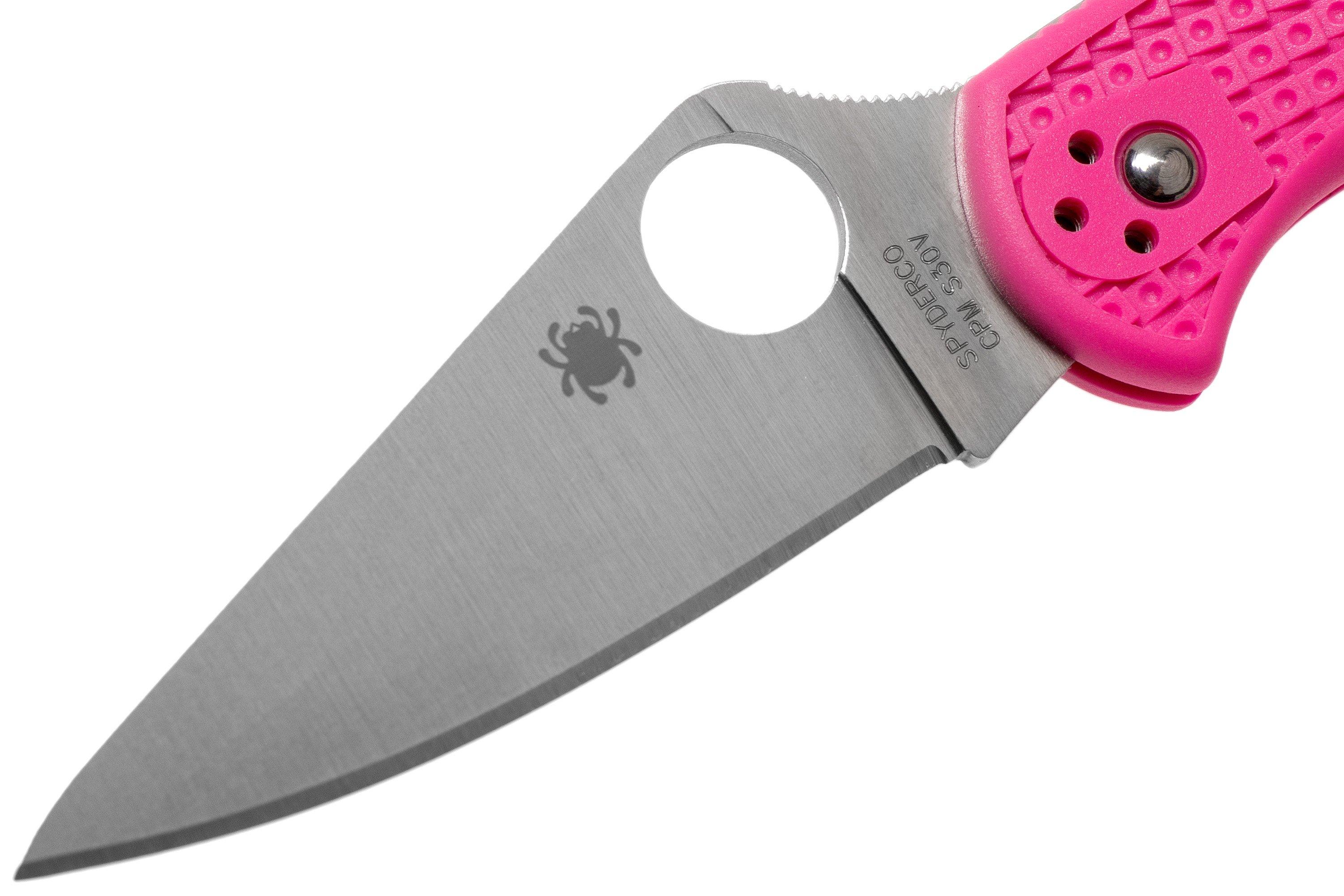 Spyderco Delica 4 Pink S30V C11FPPNS30V Pink Heals pocket knife ...